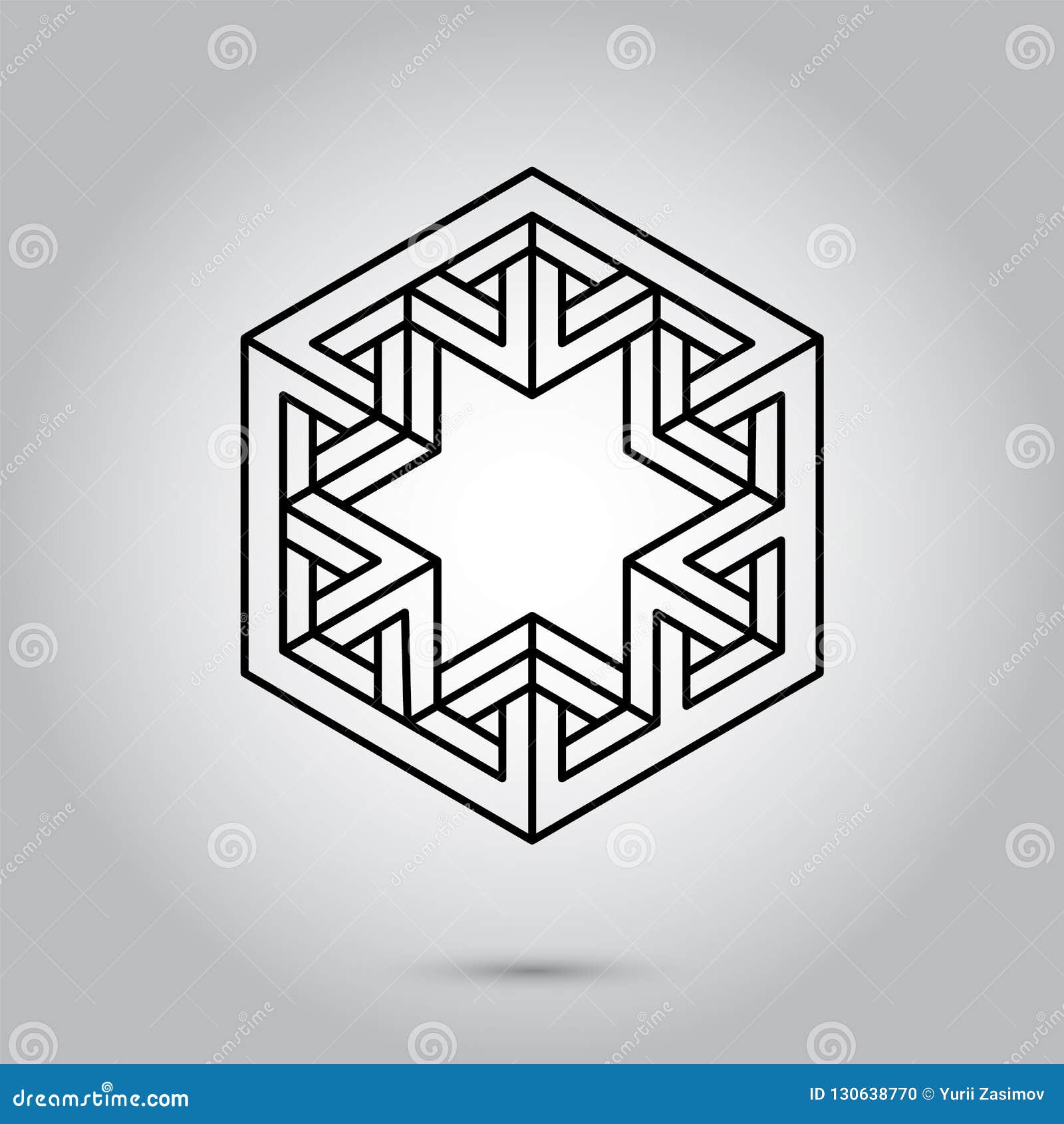 Impossible Geometry Symbols Vector On Grey Backgroundsacred Geometry Symbols And Signes Vector