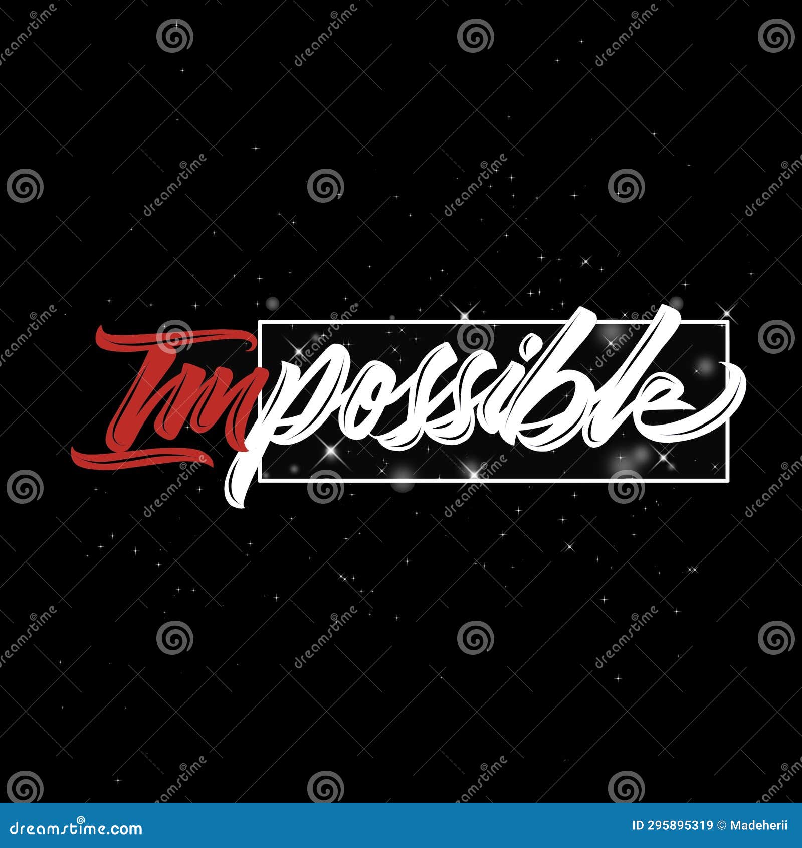 Impossible Lettering Art Work Stock Illustration - Illustration of ...