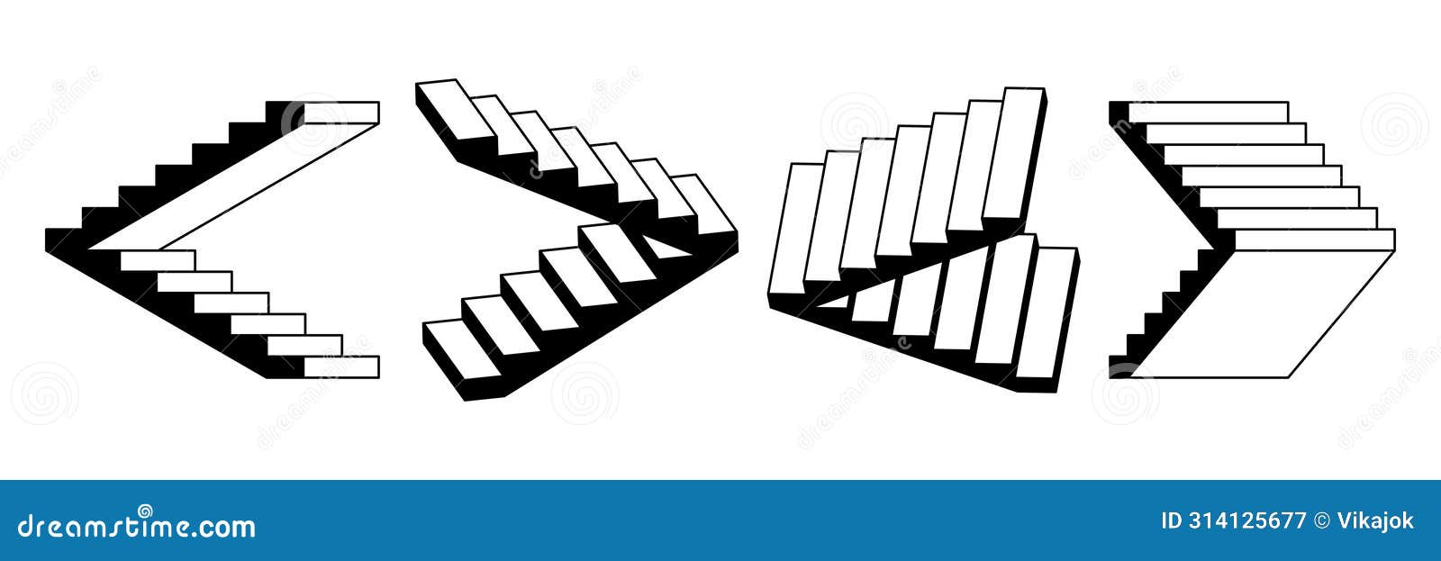 Impossible Linear Triangle. Penrose Shape. Esher Geometric Object ...