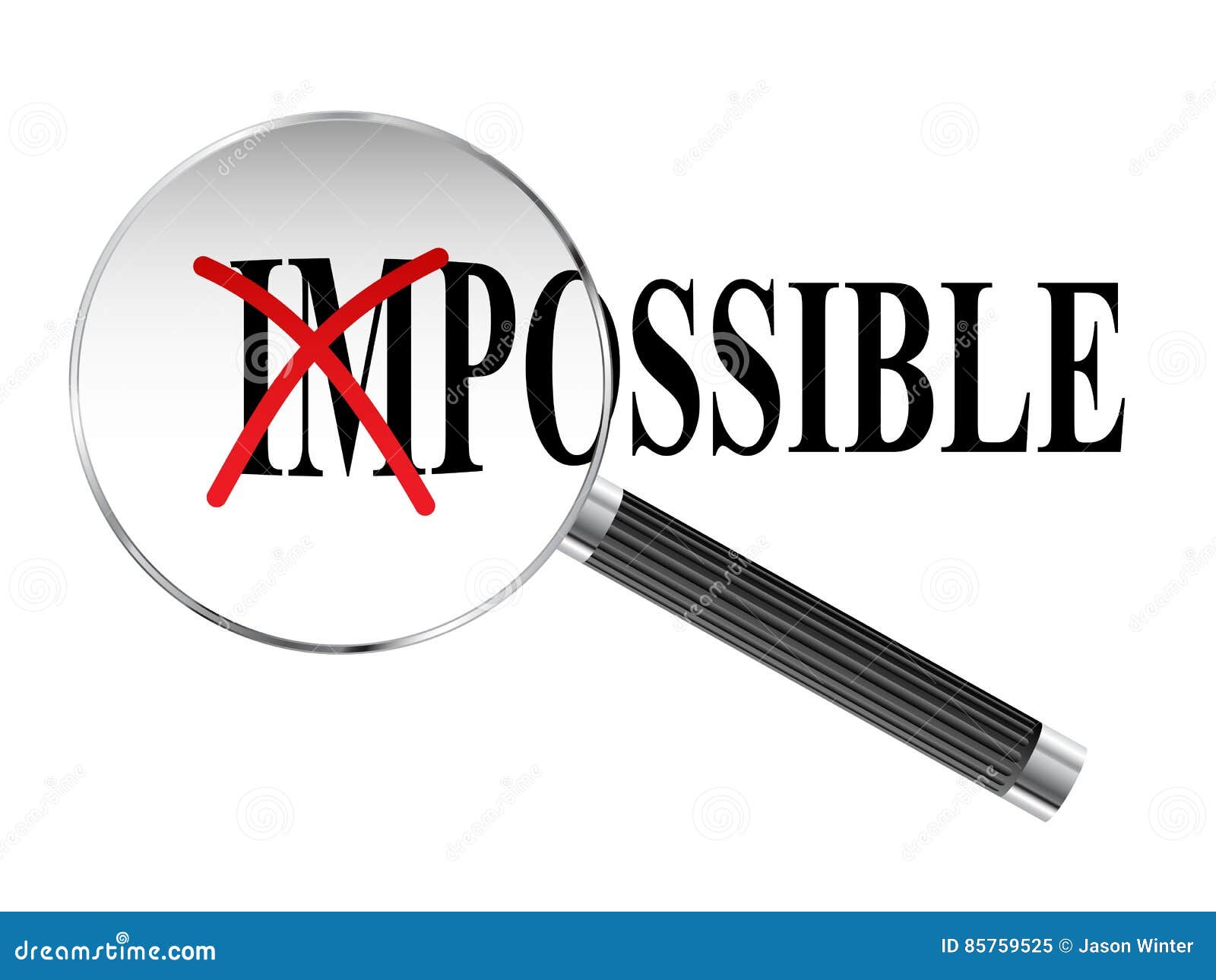 Impossible Magnifying Glass Stock Vector - Illustration of magnified ...