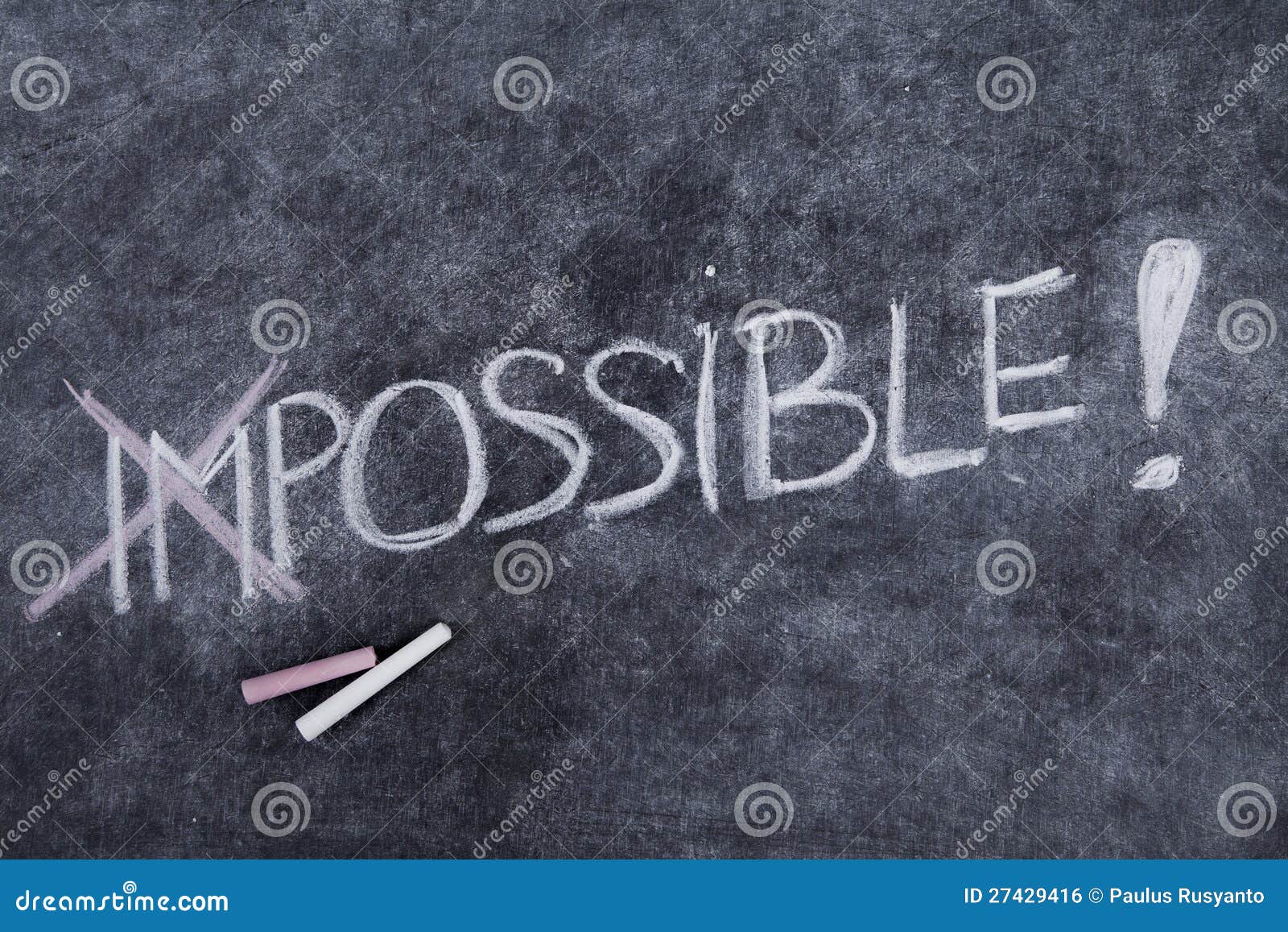 Impossible is nothing stock illustration. Illustration of conceptual ...