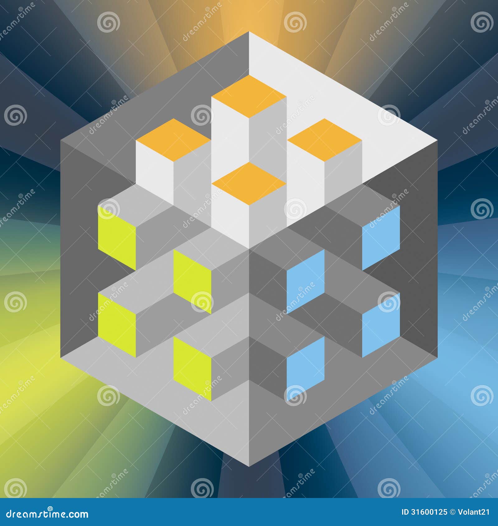 An impossible object. stock vector. Illustration of incredible - 31600125