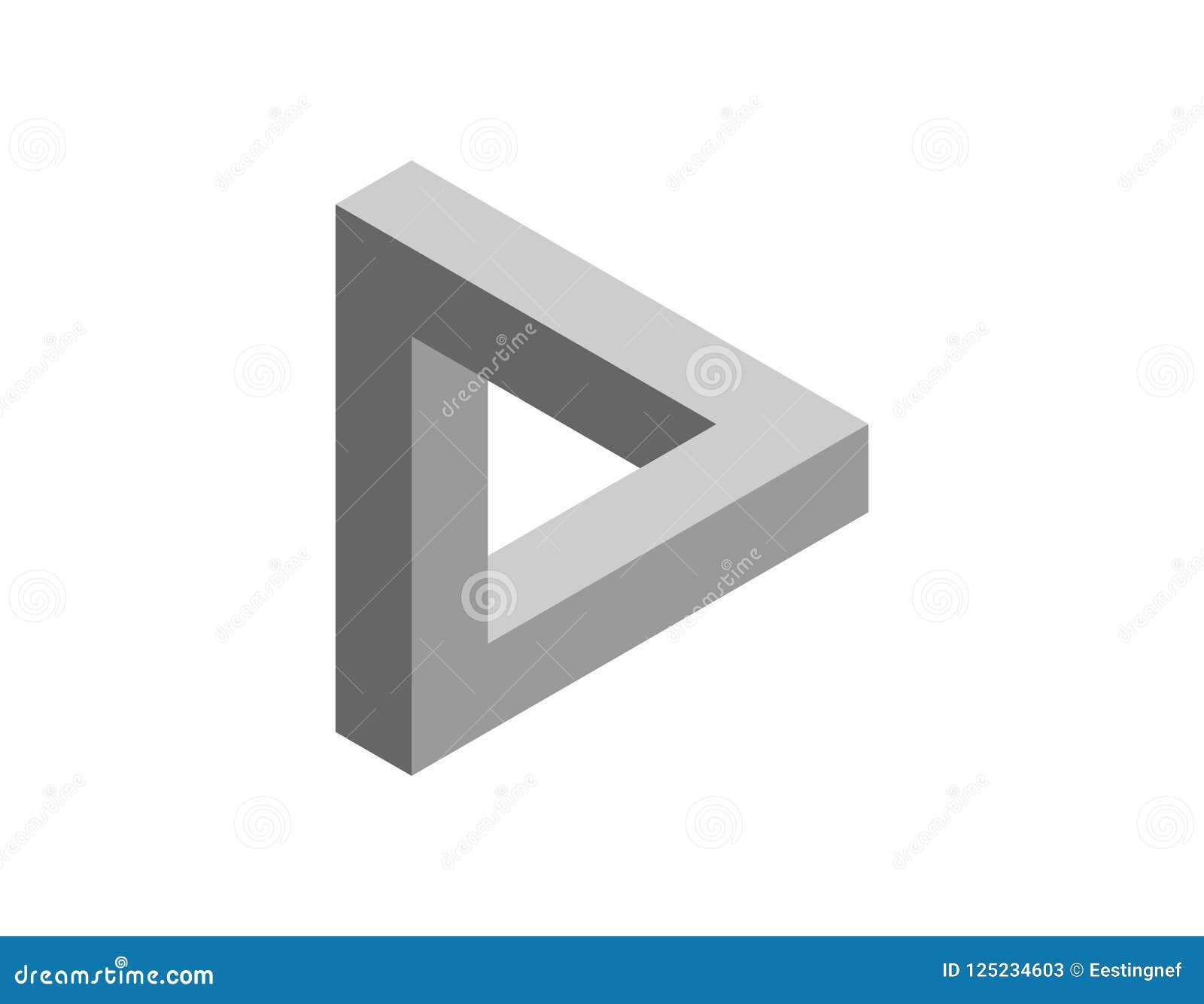 Impossible Object. Isolated on White Background. 3d Vector Illus Stock ...