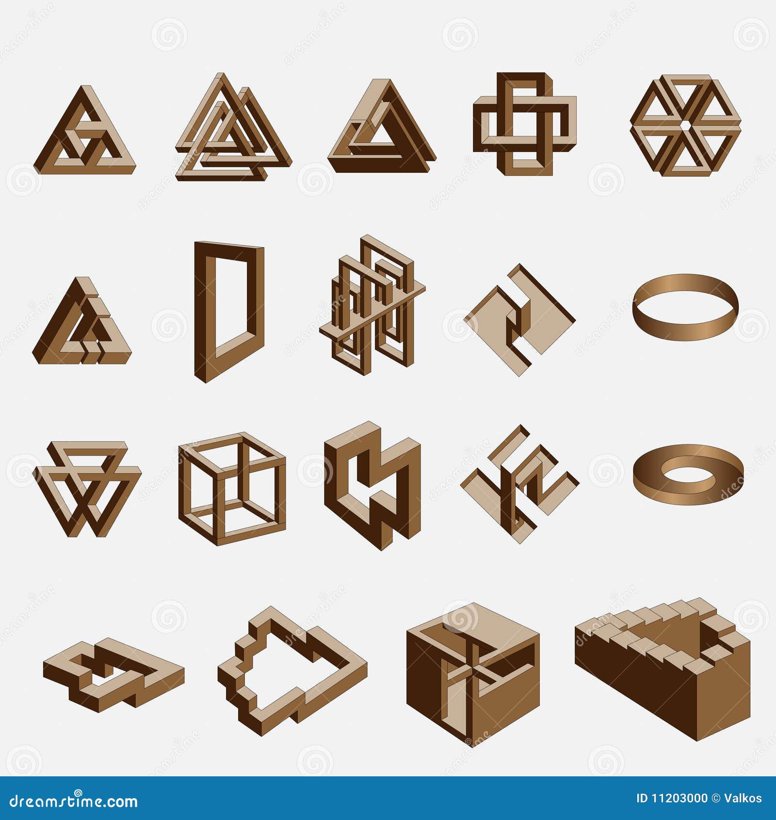 Impossible objects stock vector. Illustration of creative - 11203000