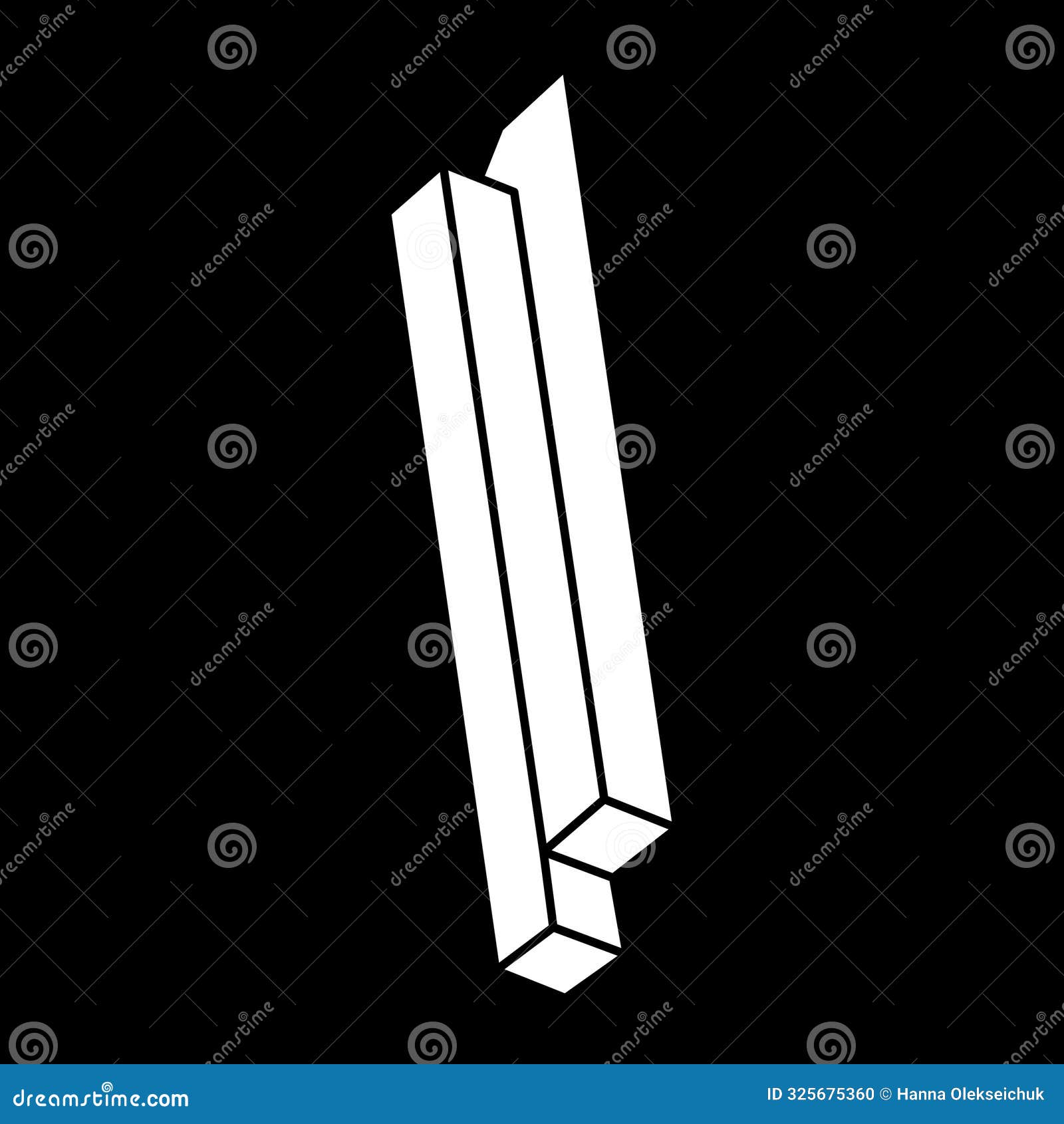 Impossible Object. Optical Illusion Shapes. 3d Illustration. Geometric ...