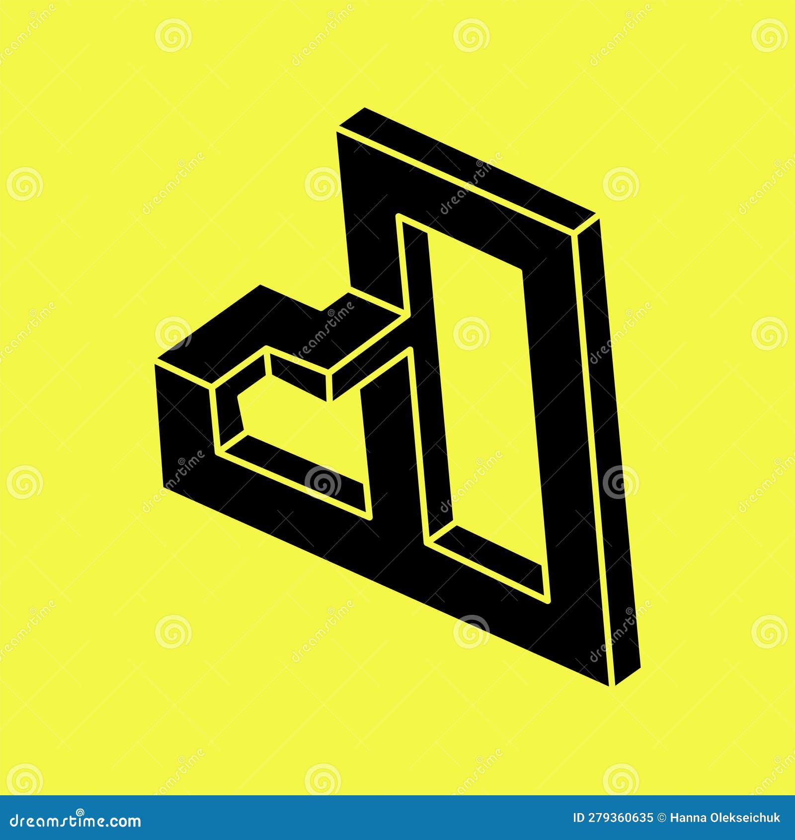 Impossible Optical Illusion Shapes. Optical Art Object. Impossible ...