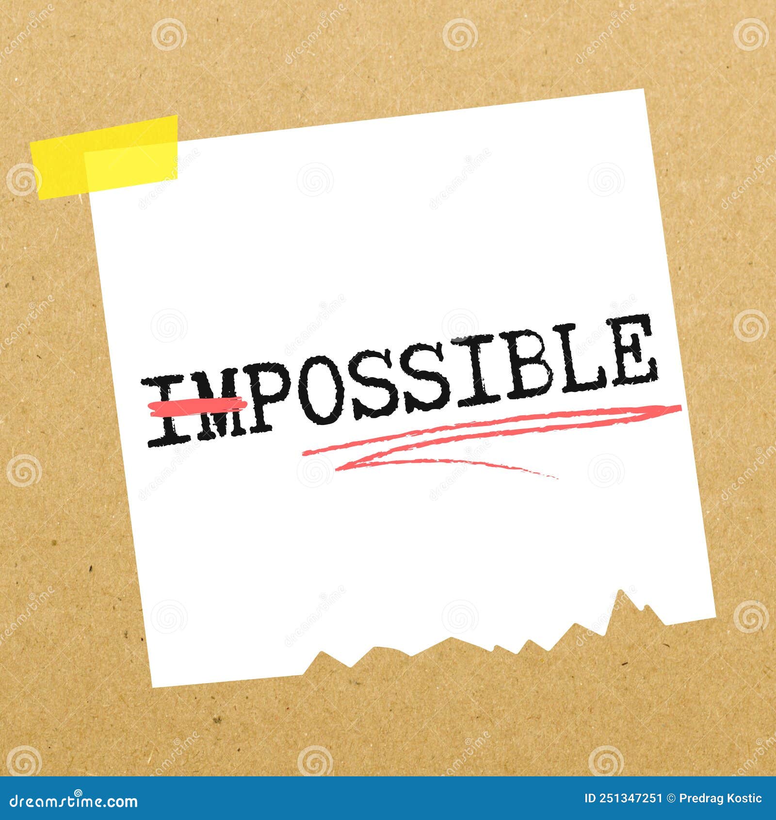 Impossible is Possible Baner Stock Illustration - Illustration of ...