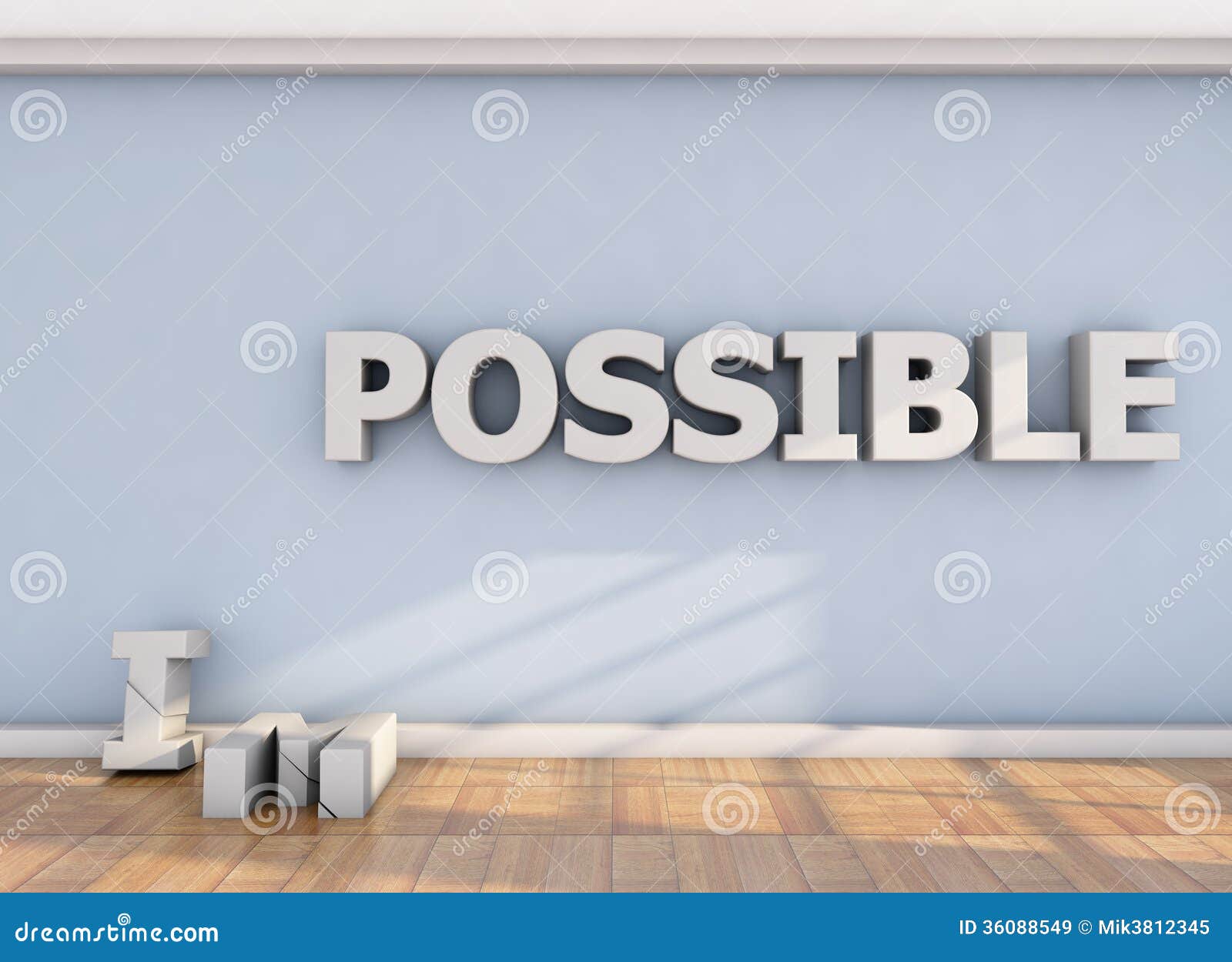 Impossible is possible stock illustration. Illustration of achievement ...