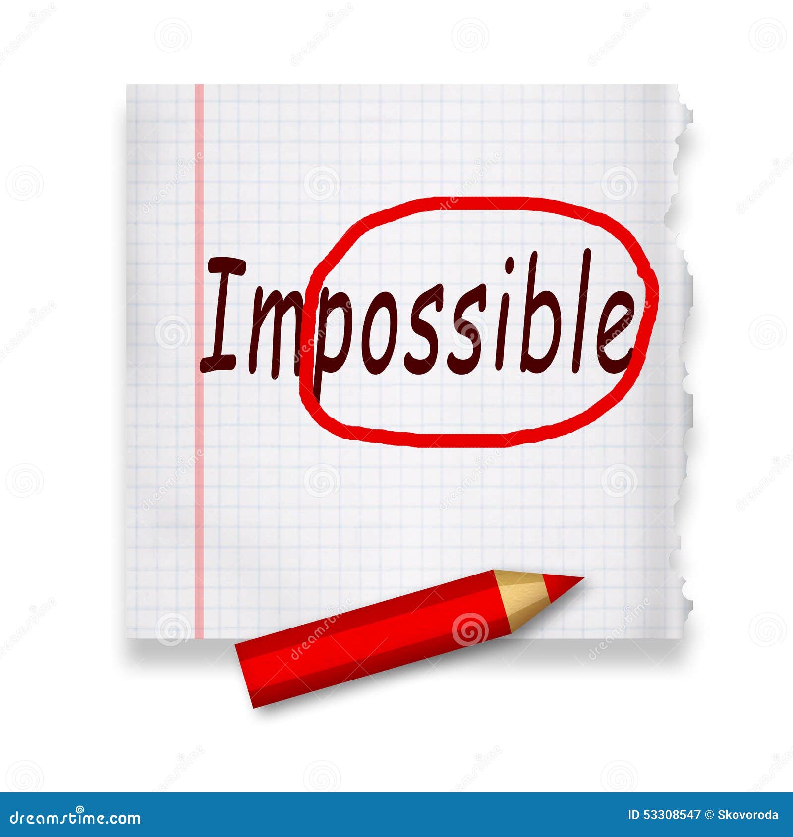 Impossible into possible stock illustration. Illustration of leadership ...