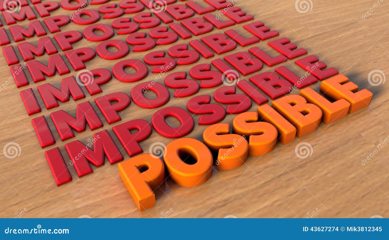Impossible and Possible Text Stock Photo - Image of coach, influence ...