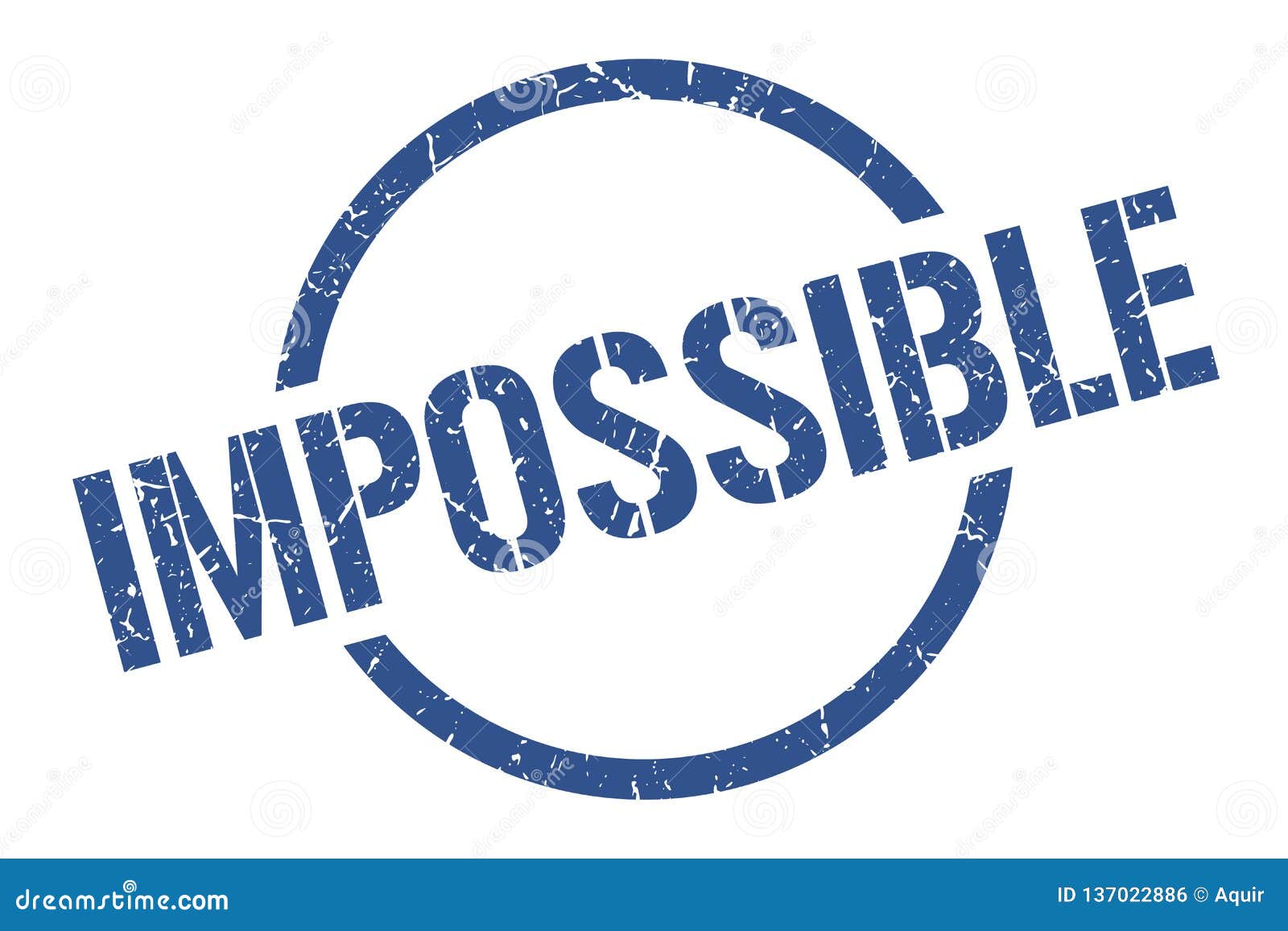 Impossible stamp stock vector. Illustration of grungy - 137022886