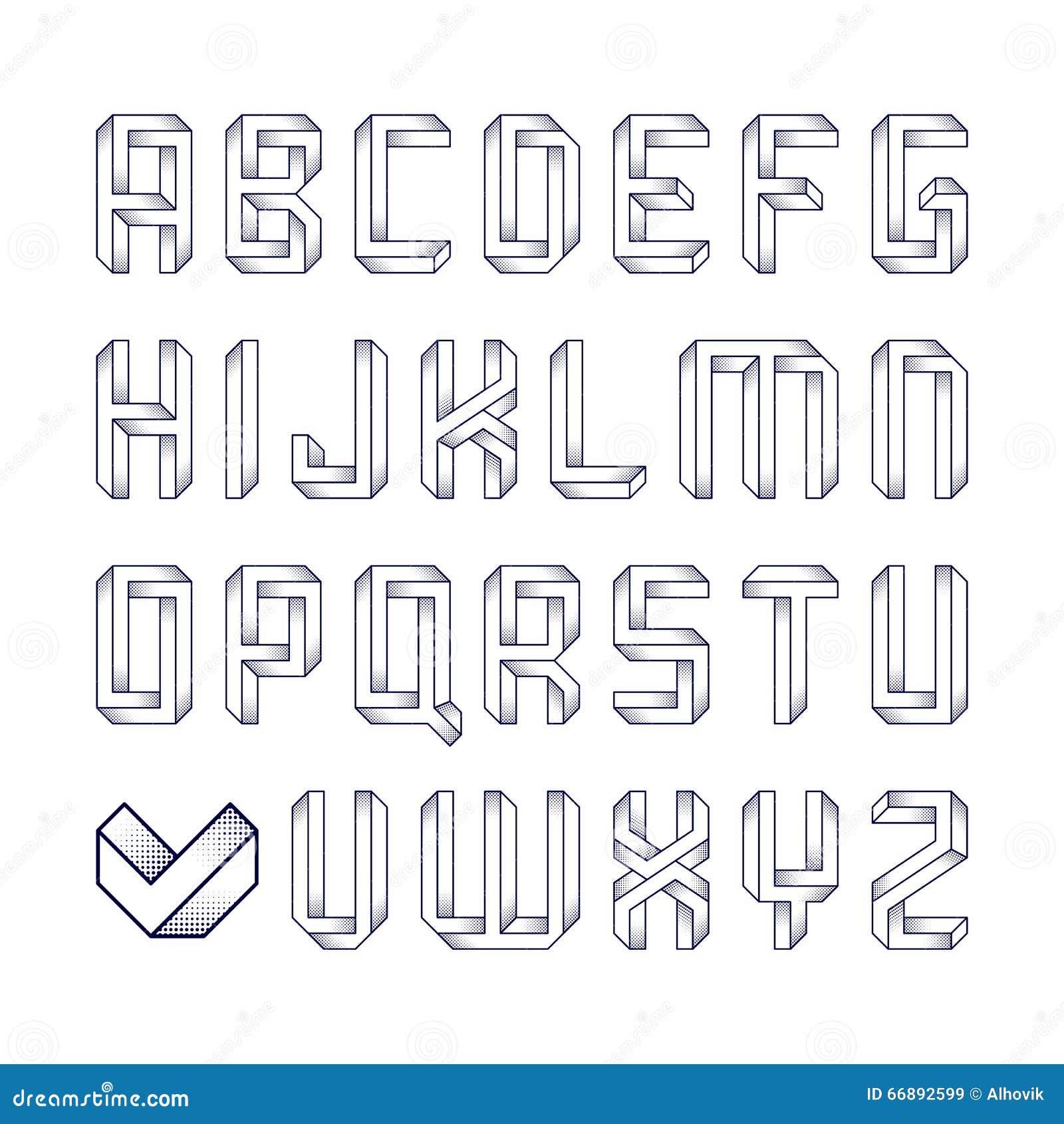 Impossible Shape Font Stock Vector - Image: 66892599 Impossible Shape Font Stock Vector - Image: 66892599