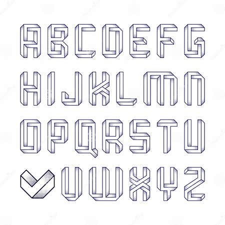 Impossible shape font stock vector. Illustration of impossible - 66892599