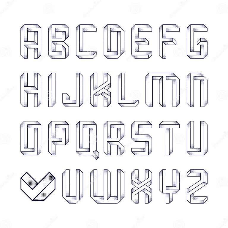 Impossible shape font stock vector. Illustration of impossible - 66892599