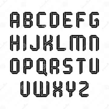 Impossible shape font stock vector. Illustration of geometrical - 73424225