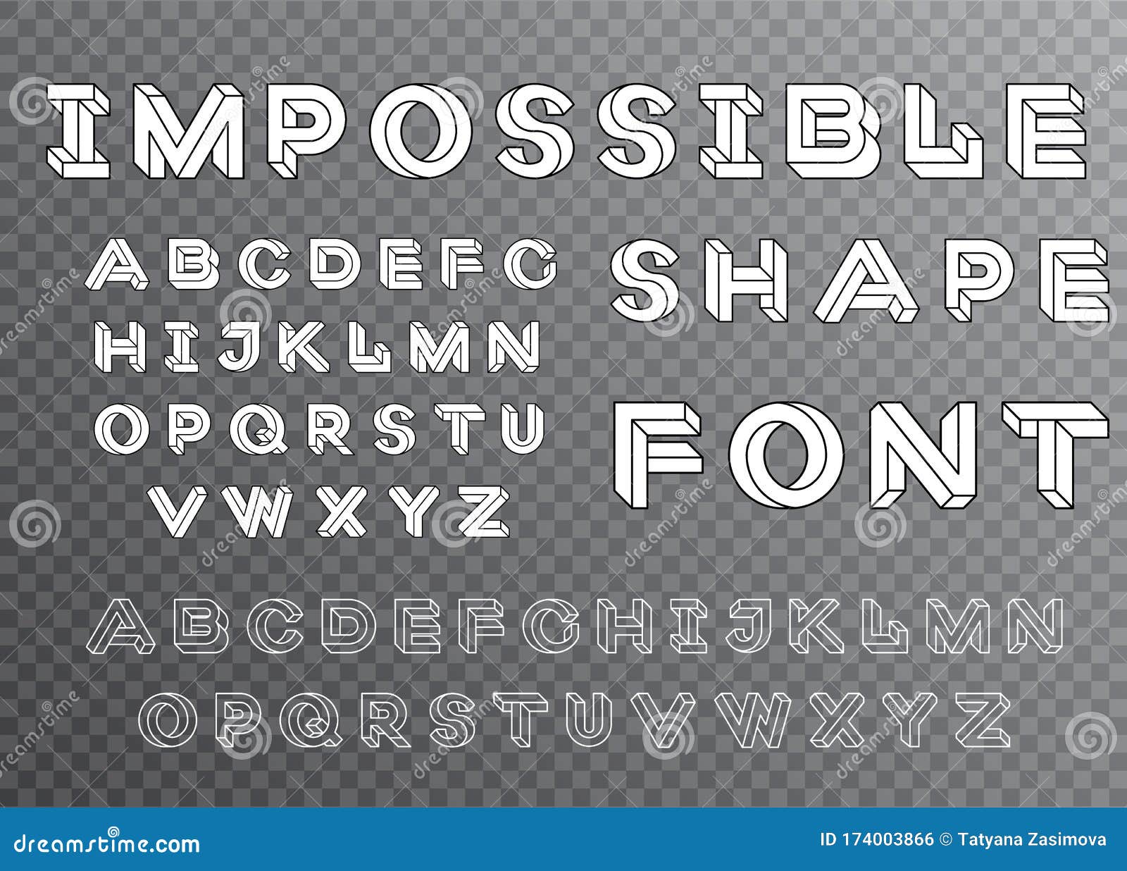 Impossible Shapes Letters