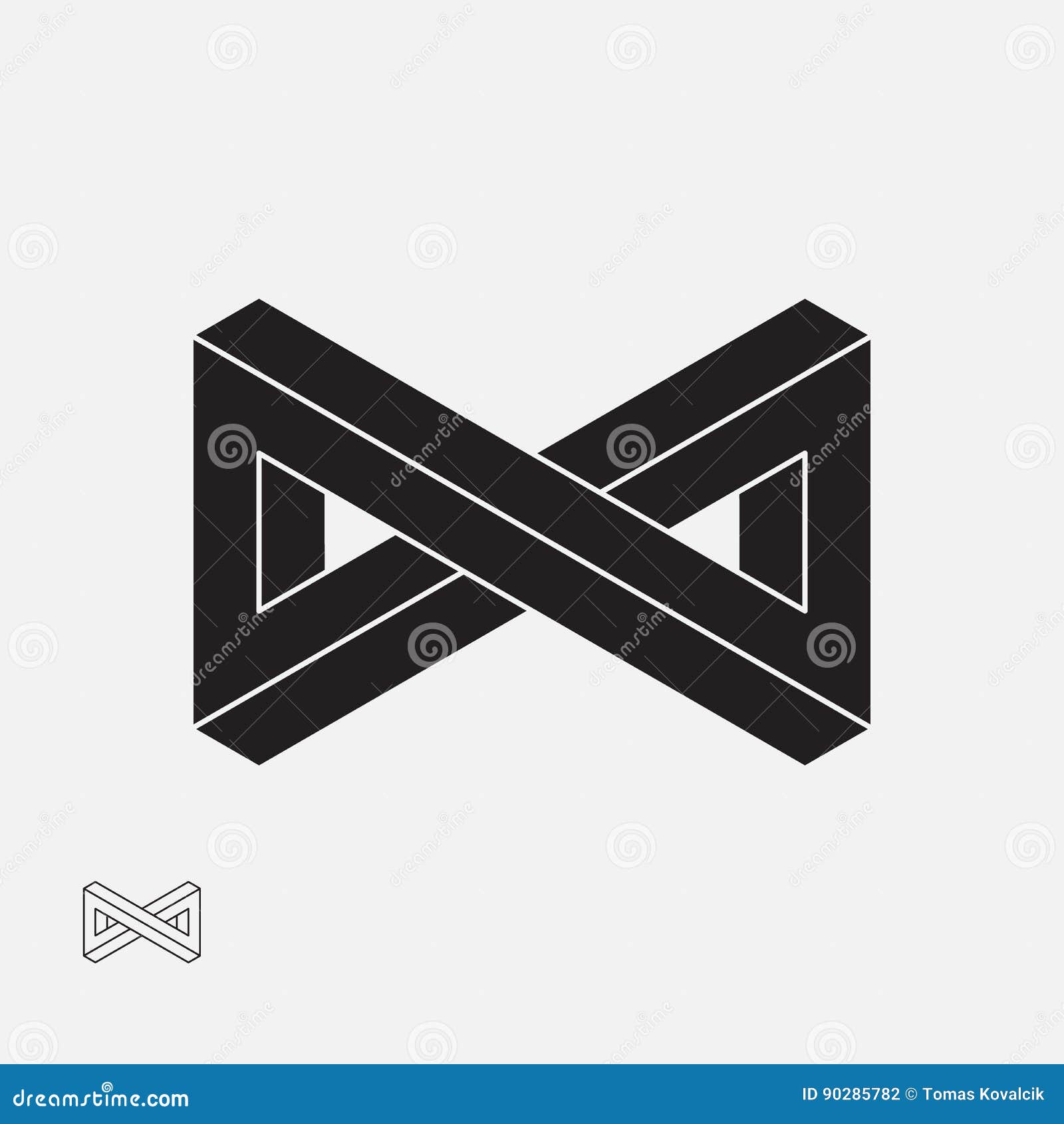 Impossible shape, infinity stock vector. Illustration of geometric ...