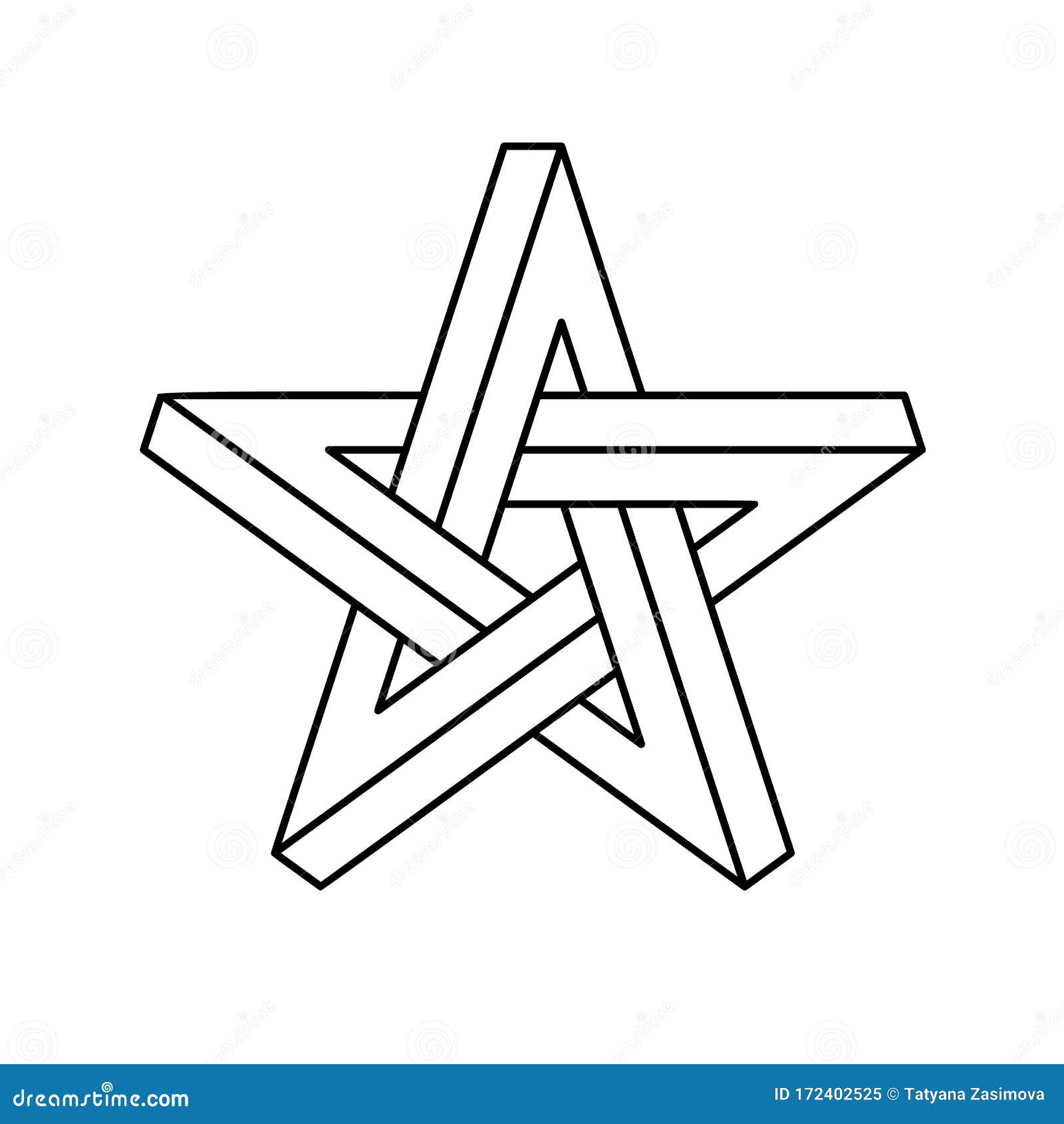 Impossible Shape, Optical Illusion. Geometric Optical Illusion Shapes ...