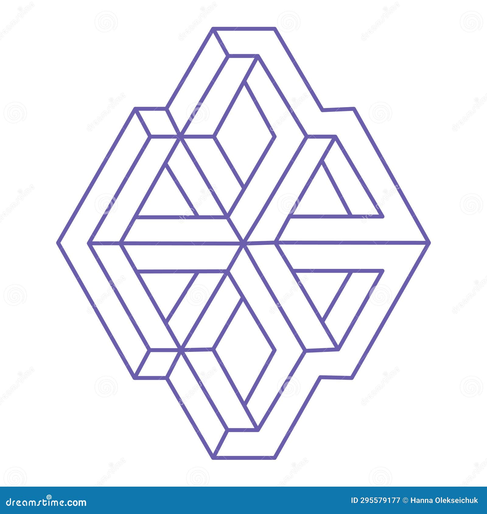 Impossible Shape. Sacred Geometry Figure. Optical Illusion. Abstract ...