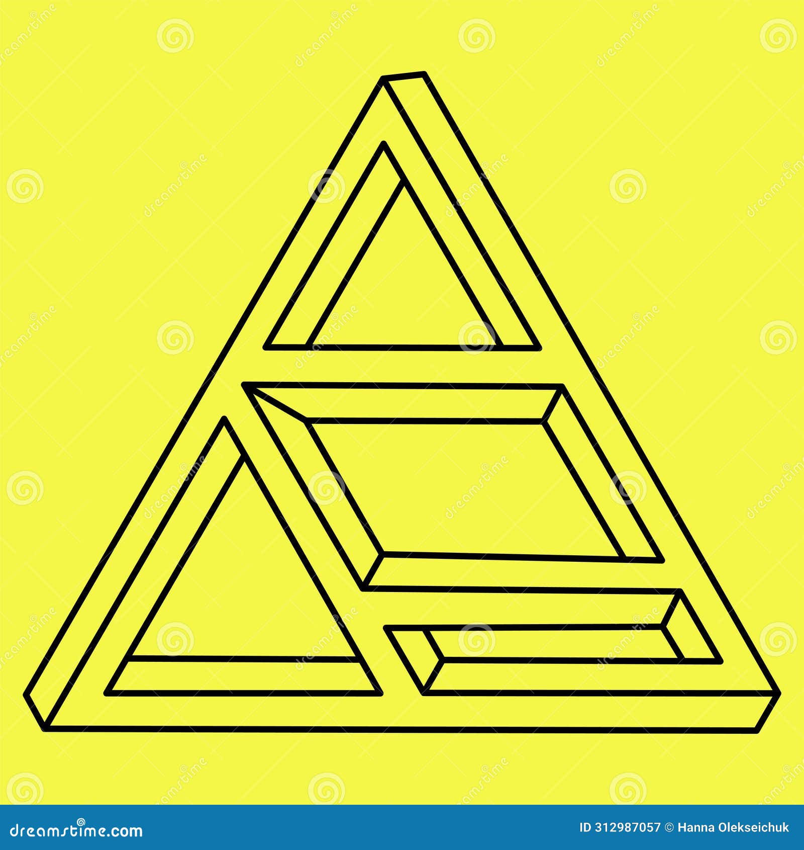 Impossible Shape Web Design Element Optical Illusion Object Line Design Sacred Geometry