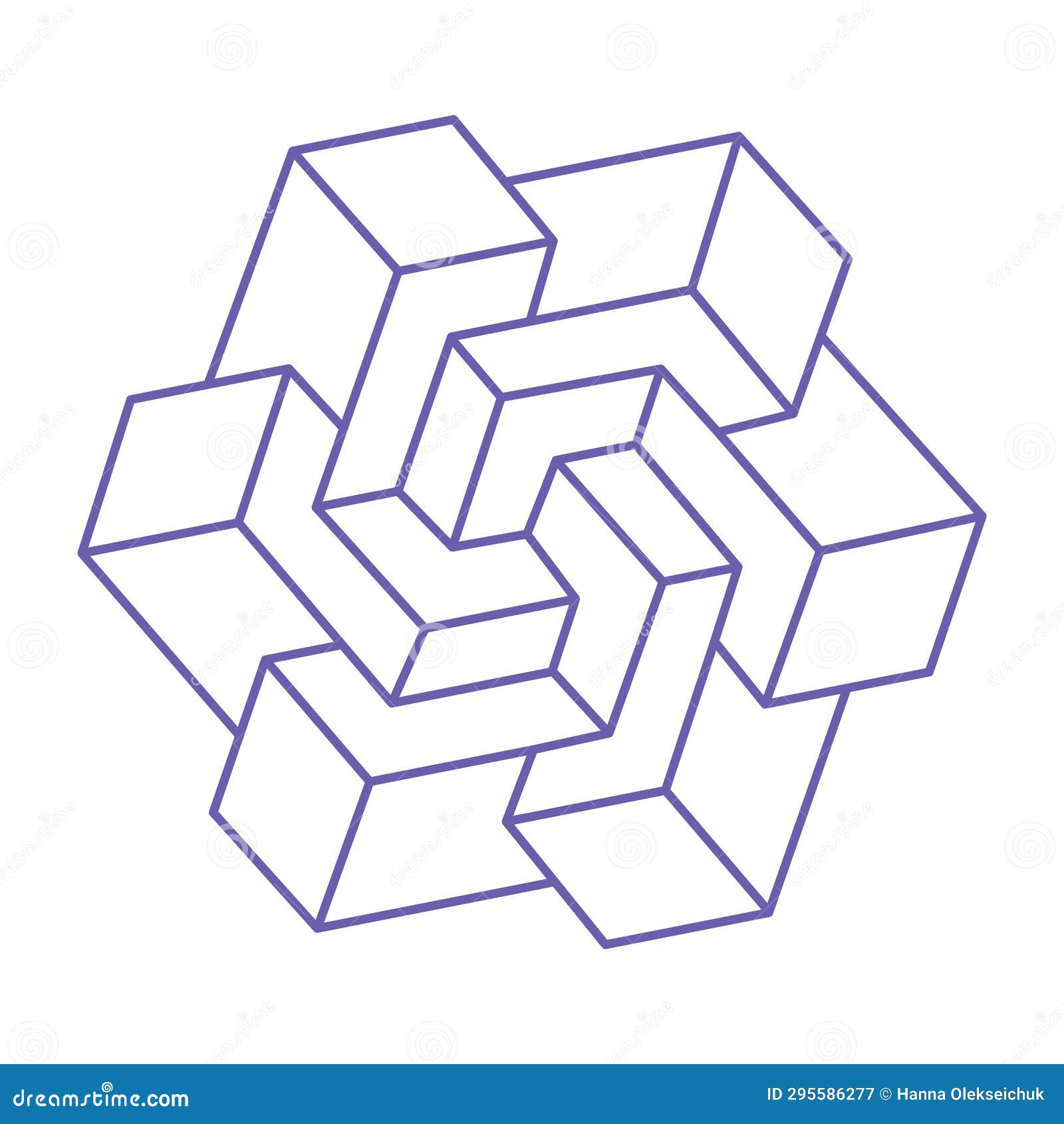 Impossible Shapes. Logo. Sacred Geometry Figures. Optical Illusion ...
