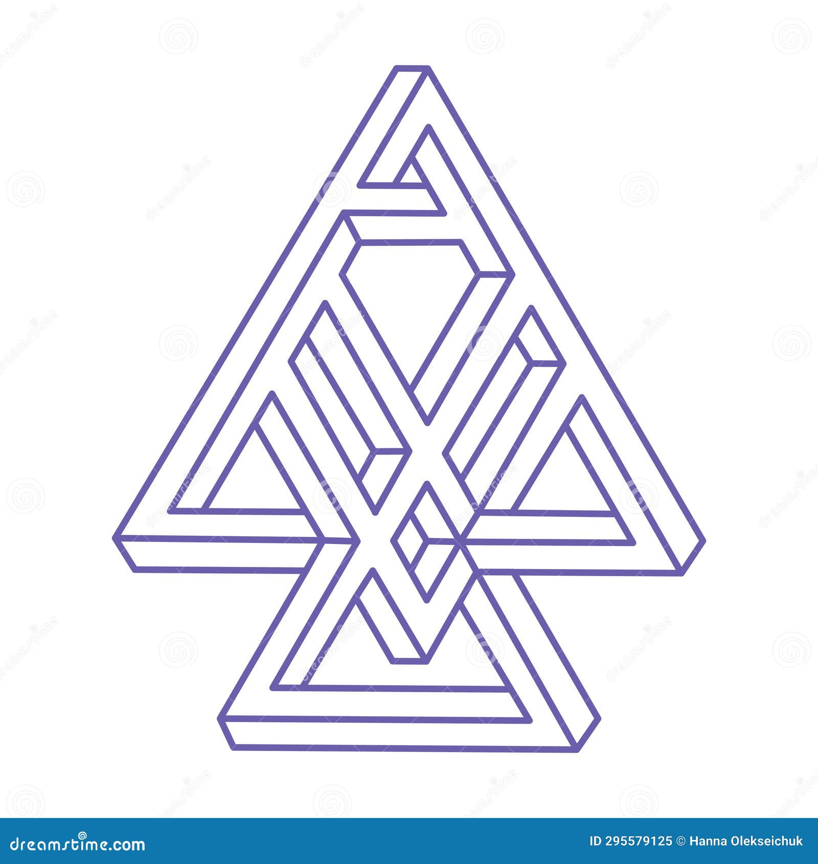 Impossible Shapes. Sacred Geometry Figure. Optical Illusion. Abstract ...