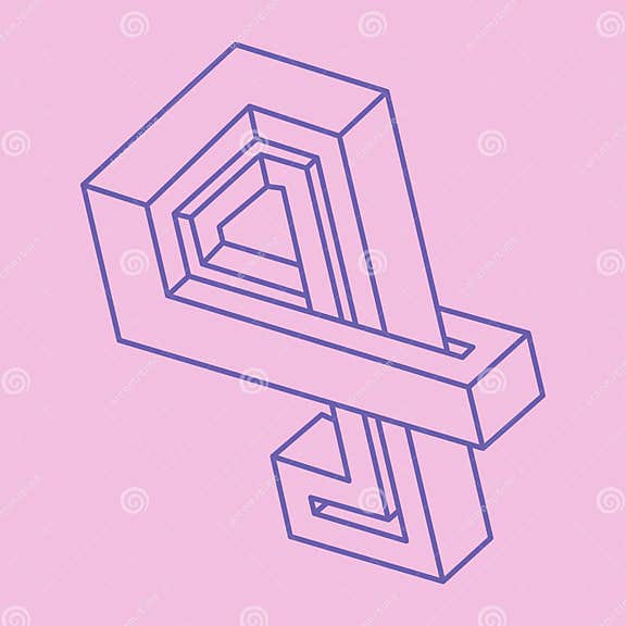 Impossible Shapes. Sacred Geometry. Optical Illusion Figure. Abstract ...