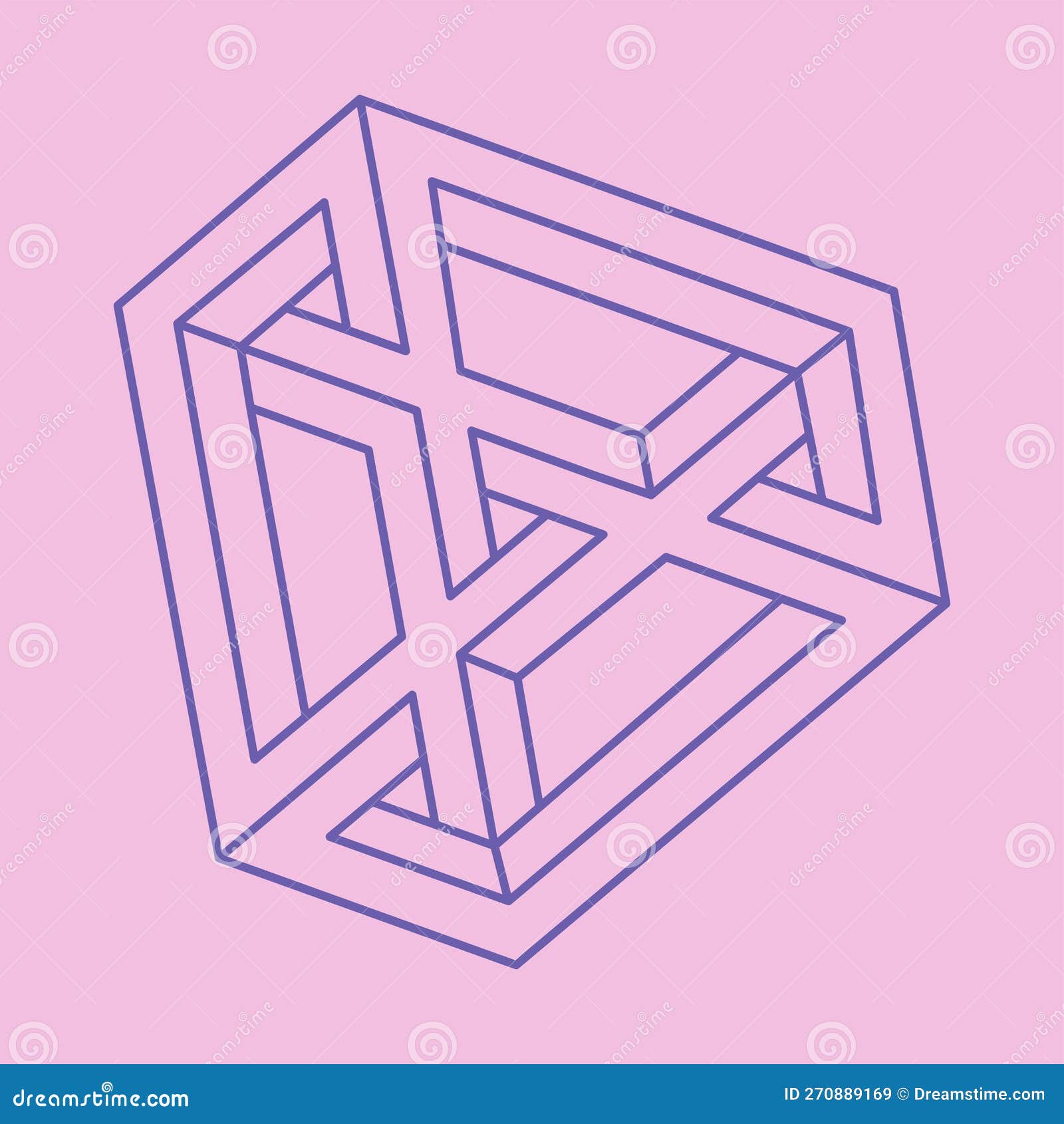 Impossible Shapes. Sacred Geometry. Optical Illusion Pattern. Abstract ...