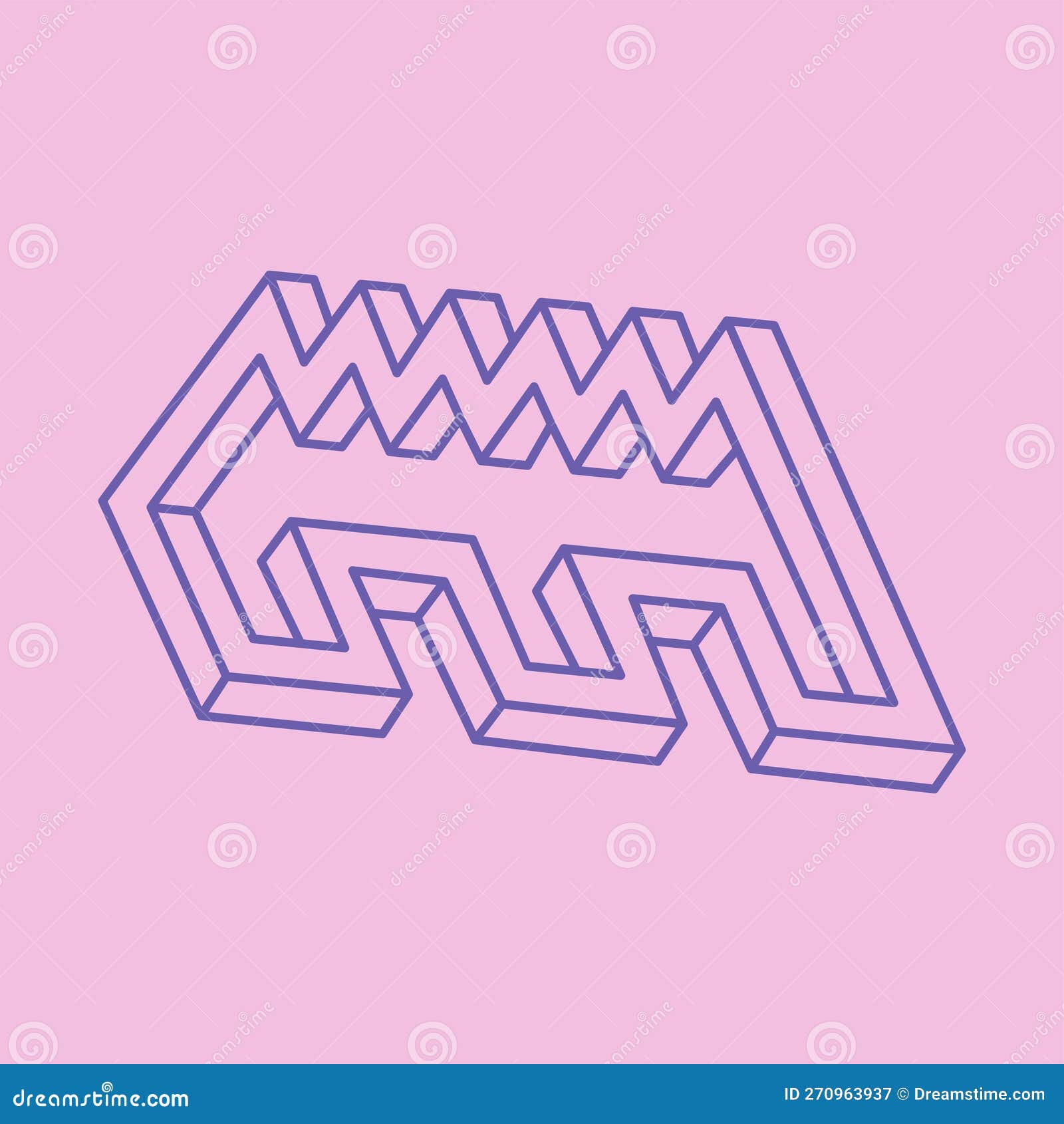 Impossible Shapes. Sacred Geometry. Optical Illusion Pattern. Abstract ...