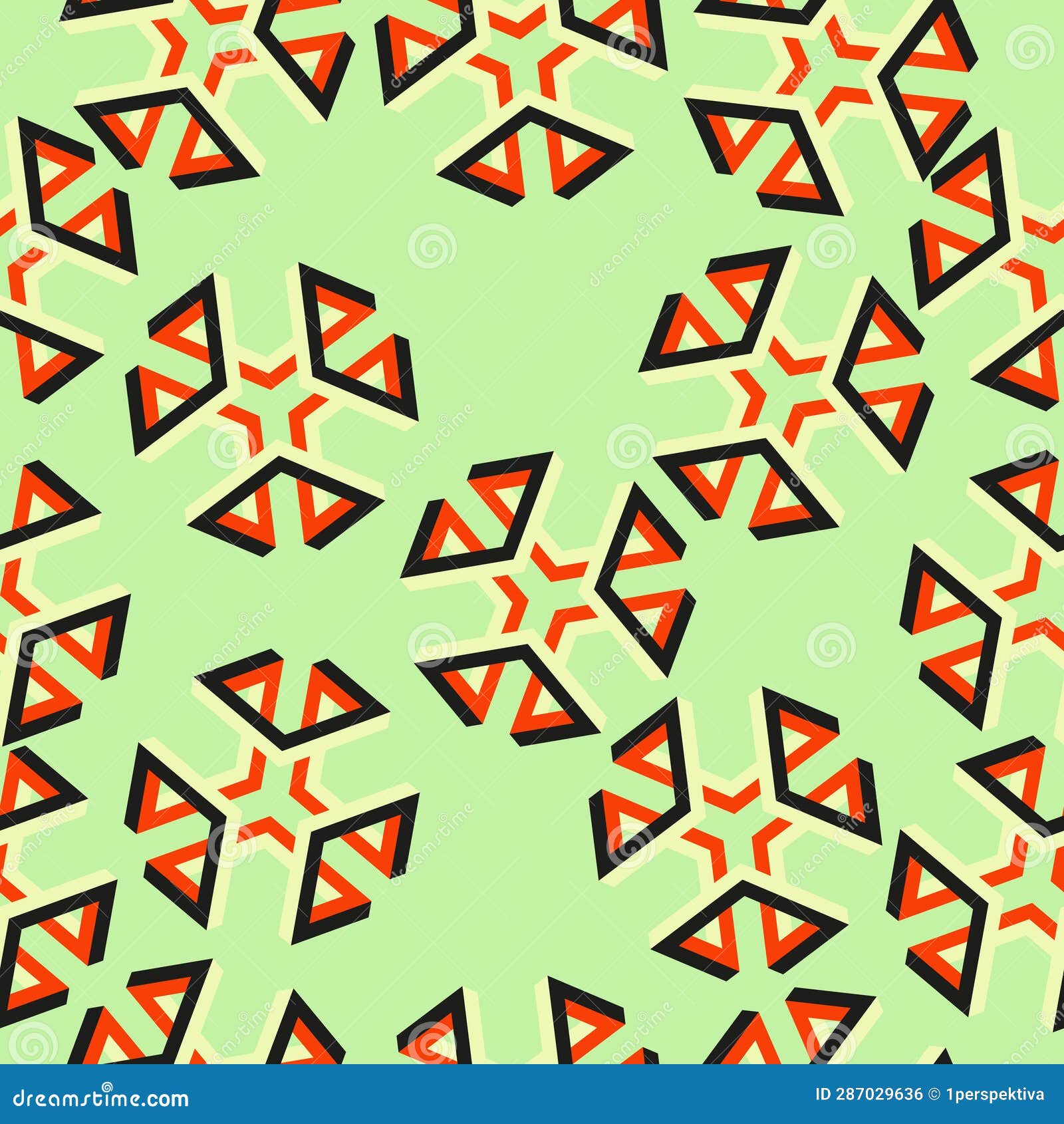 Impossible Shapes - Triple Square Seamless Pattern. Optical Illusion ...