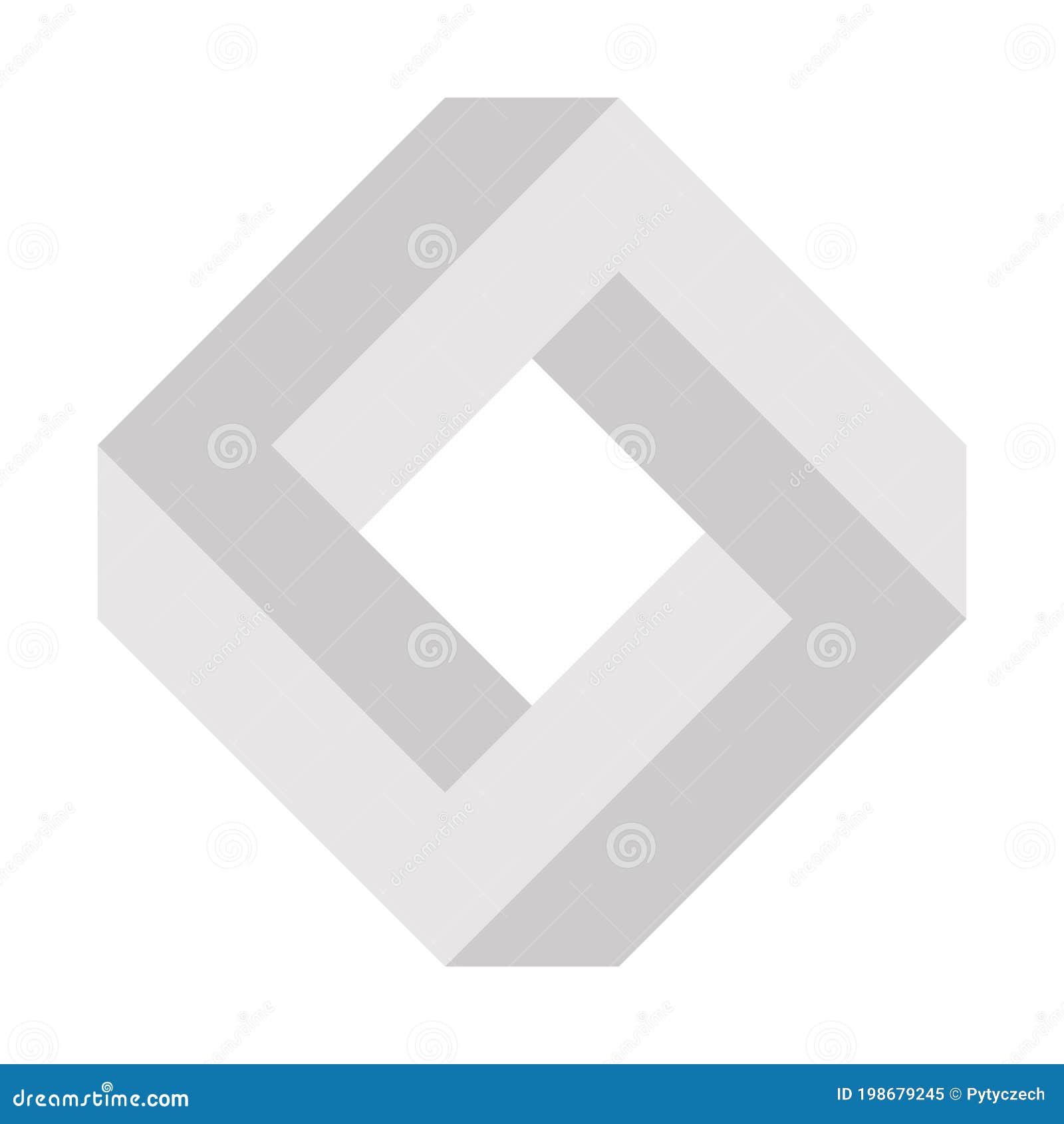 3D impossible square stock vector. Illustration of geometry - 198679245