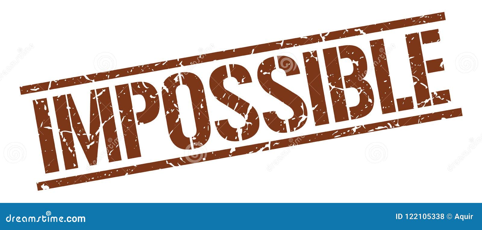 Impossible stamp stock vector. Illustration of vector - 122105338