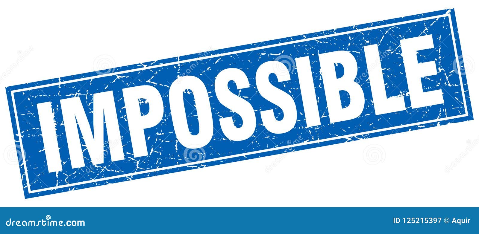 Impossible stamp stock vector. Illustration of textured - 125215397