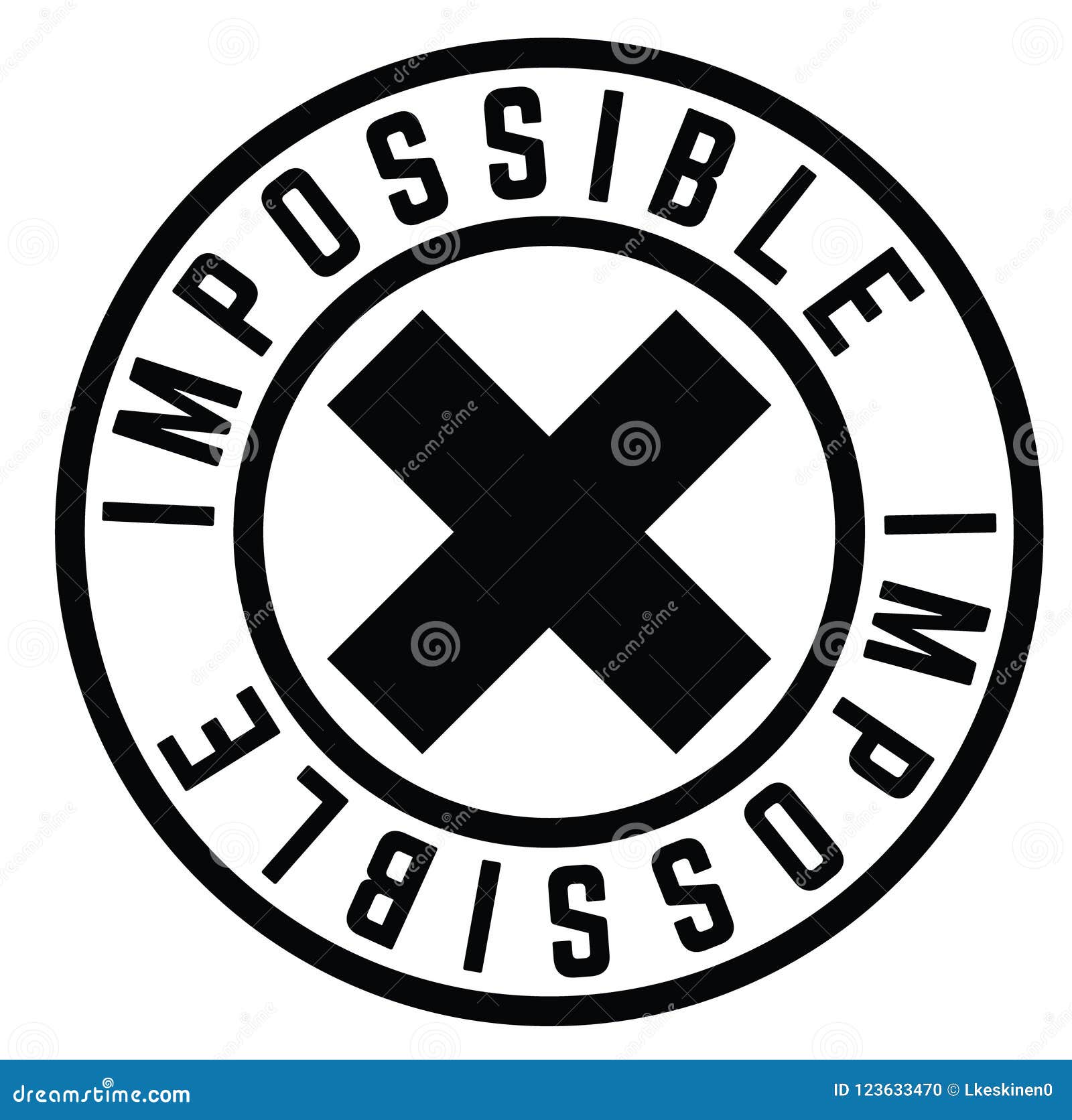 Impossible Stamp On White Vector Illustration | CartoonDealer.com ...