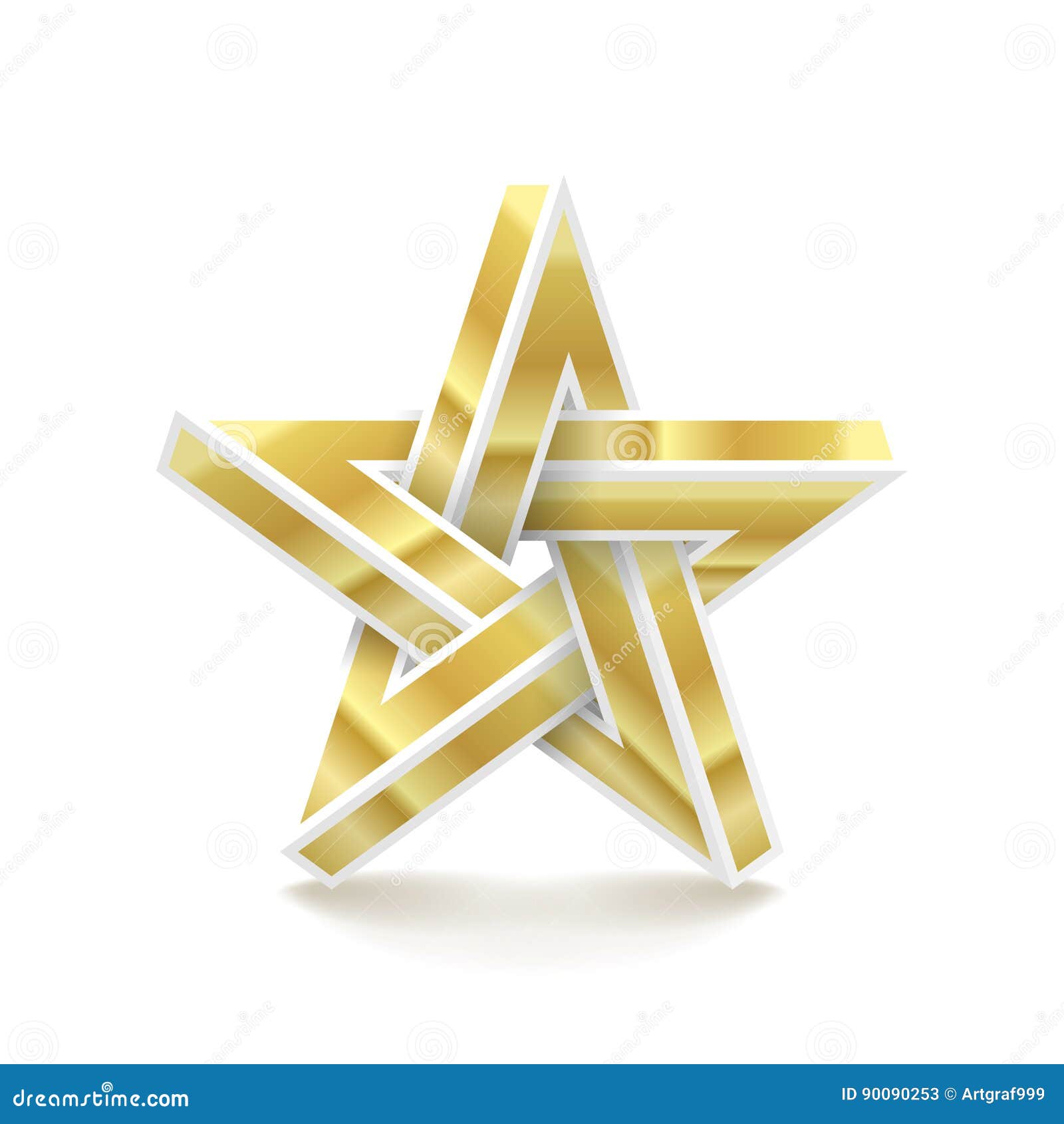 Impossible Star. Imitation Metal Stock Illustration - Illustration of ...