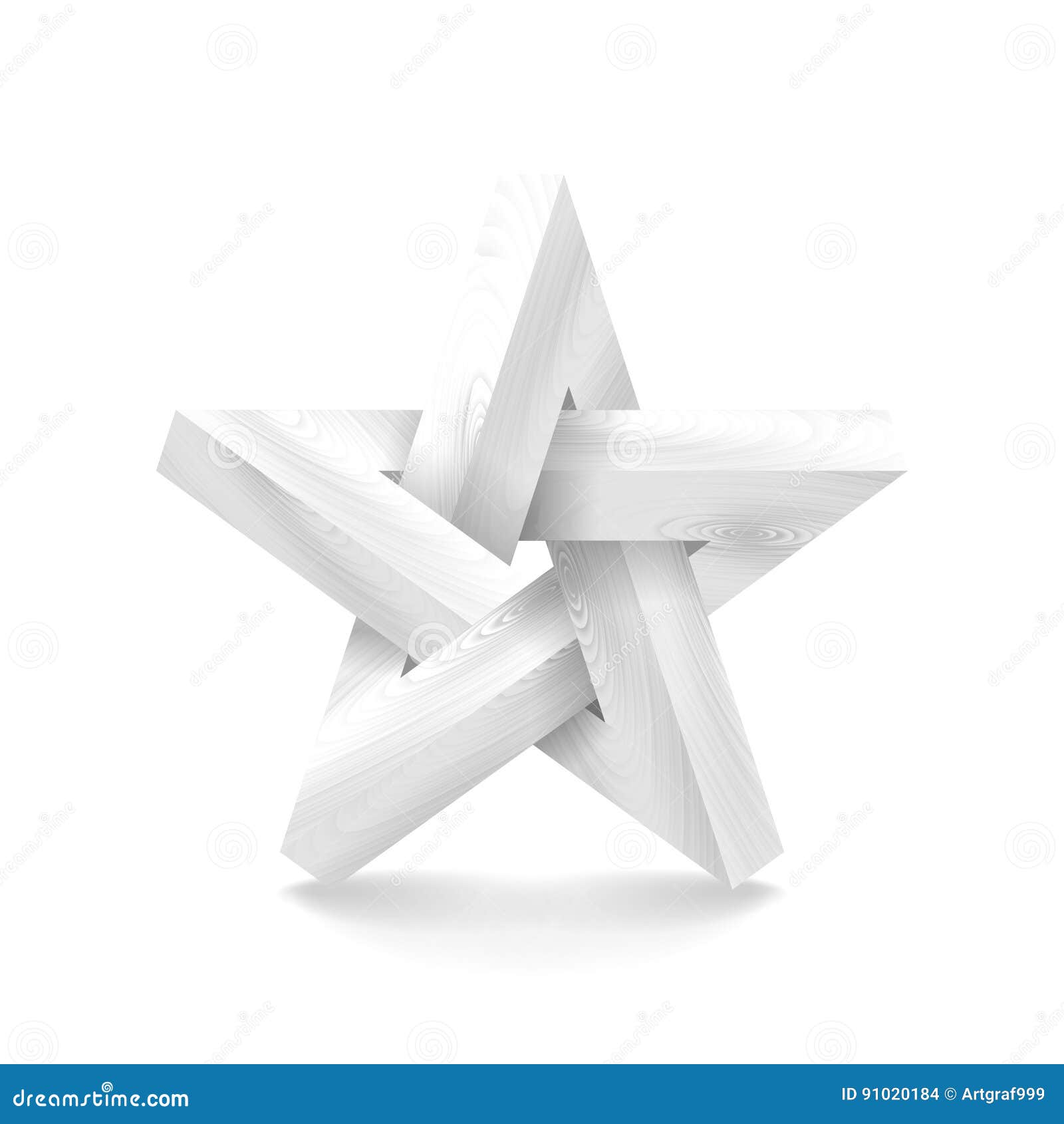 Impossible Star. Imitation Wood. Vector Illustration Stock Illustration ...
