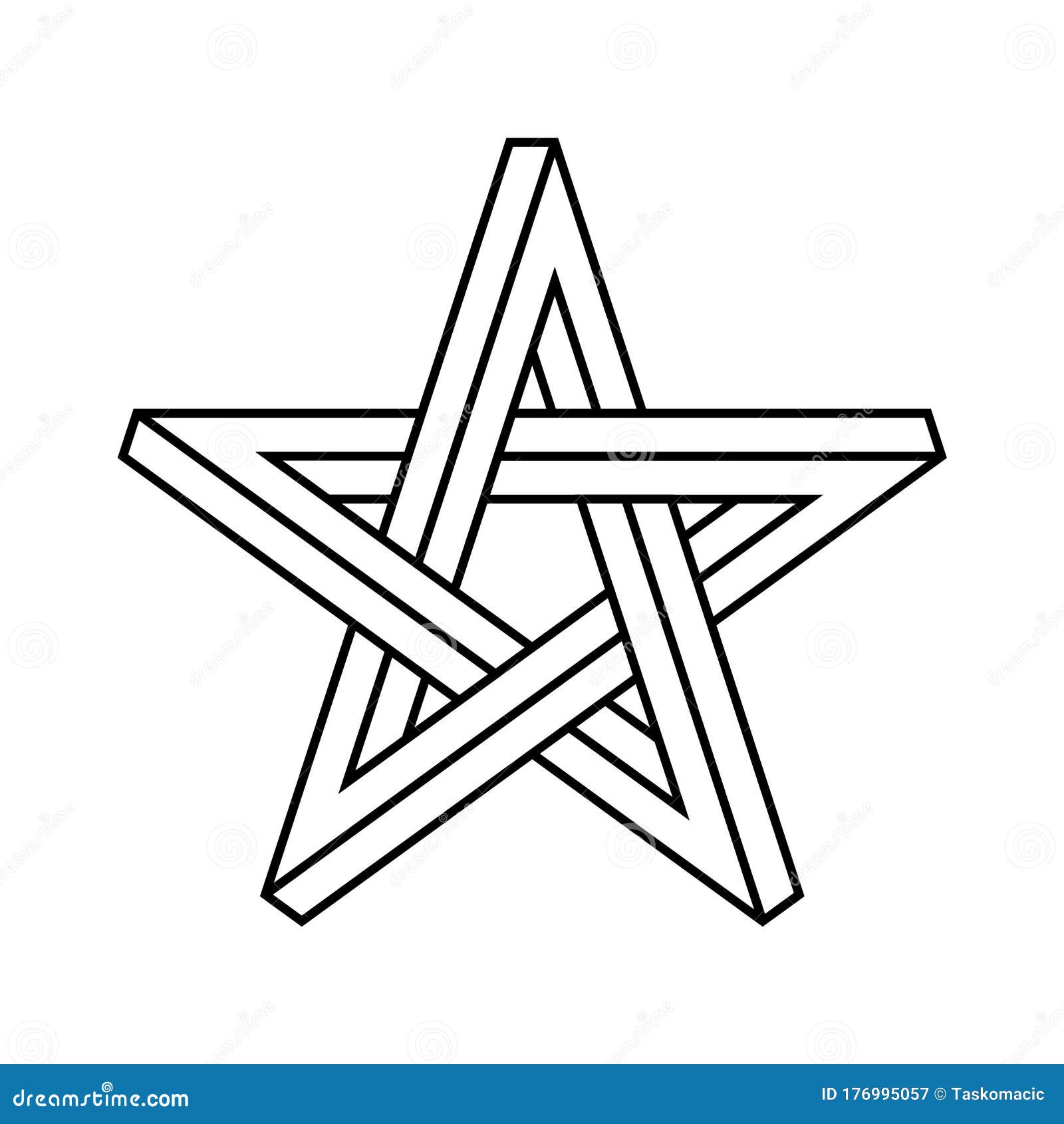 Ten Sides Pointed Star Logo Black Sun Template Dot Triangles Cartoon ...