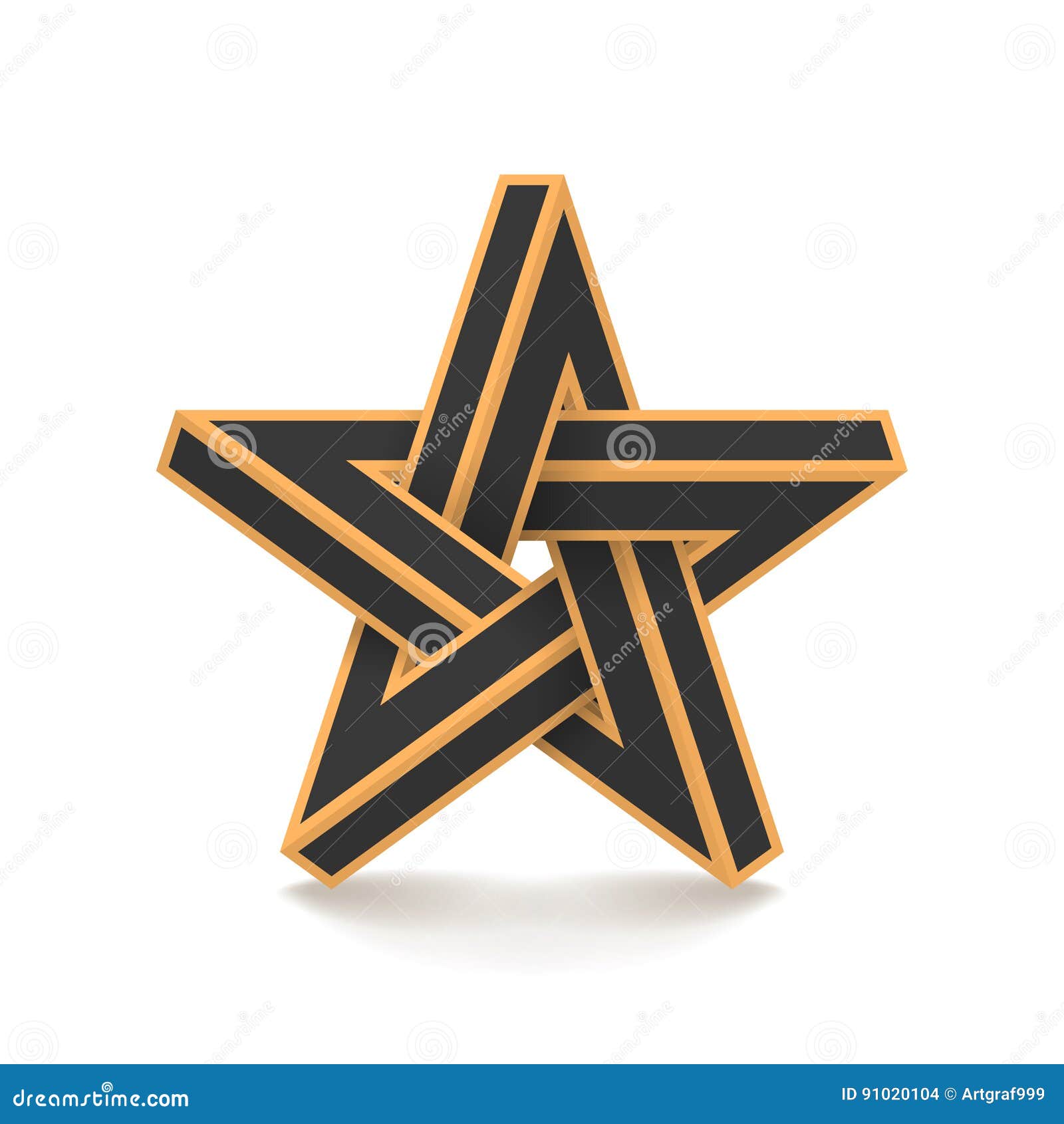 Impossible star. Vector stock illustration. Illustration of magic - 91020104