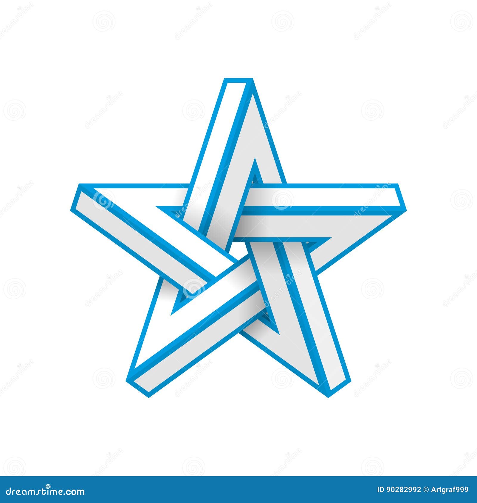 Impossible Star. Vector Illustrstion Stock Illustration - Illustration ...