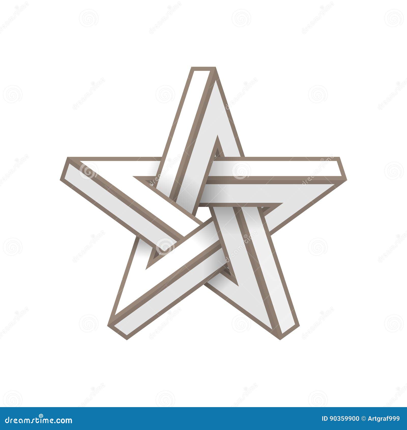 Impossible Star. Vector Illustrstion Stock Illustration - Illustration ...