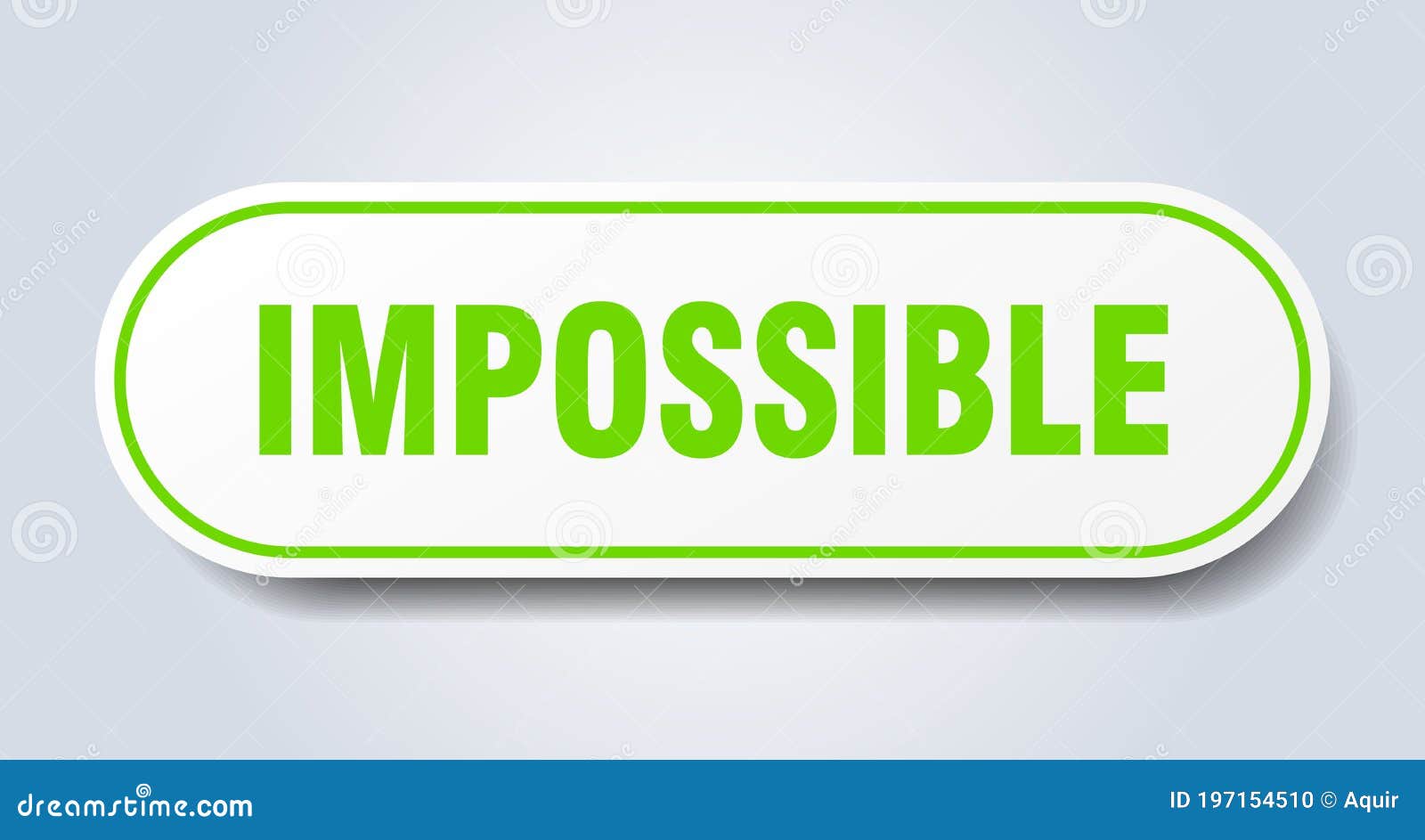 Impossible sticker. stock vector. Illustration of sticker - 197154510