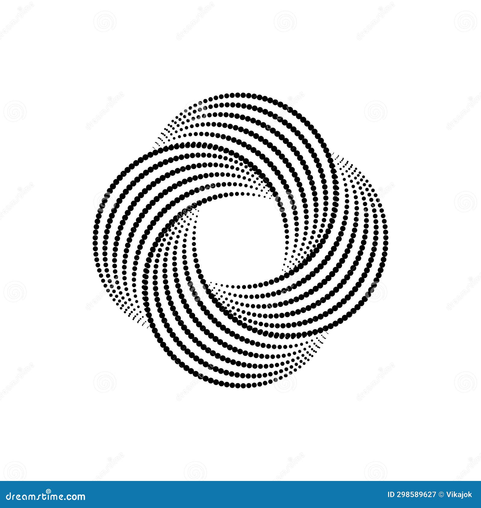 Impossible Symbol. Rounded Dotted Shape. Infinite Knot Sign ...