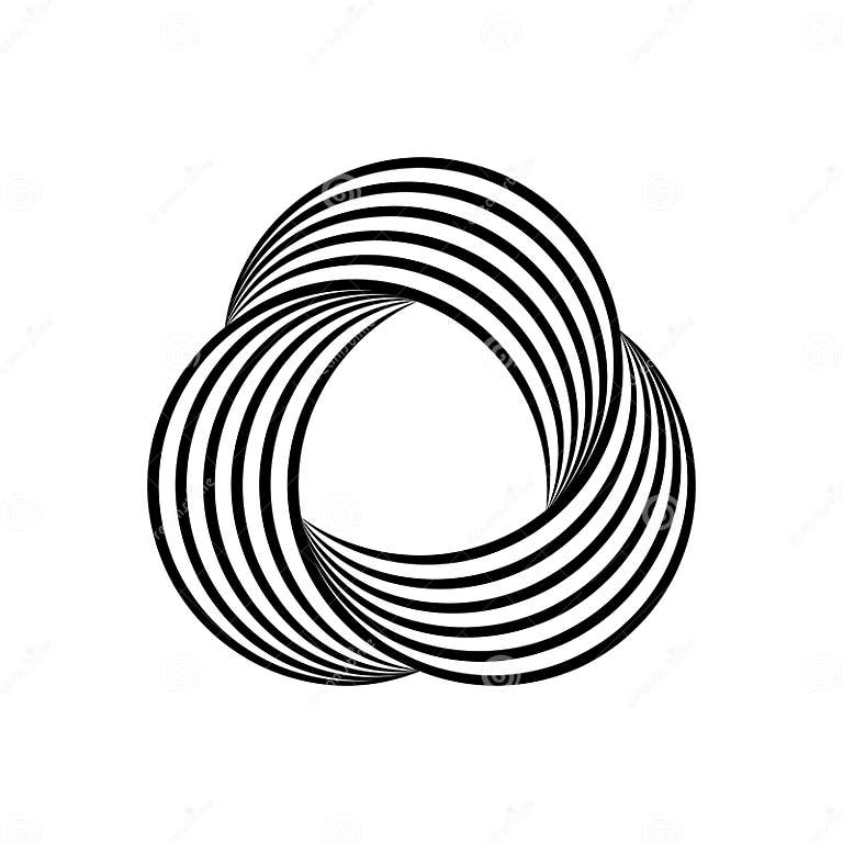 Impossible Symbol. Rounded Triangle Linear Shape. Infinite Trinity Sign ...