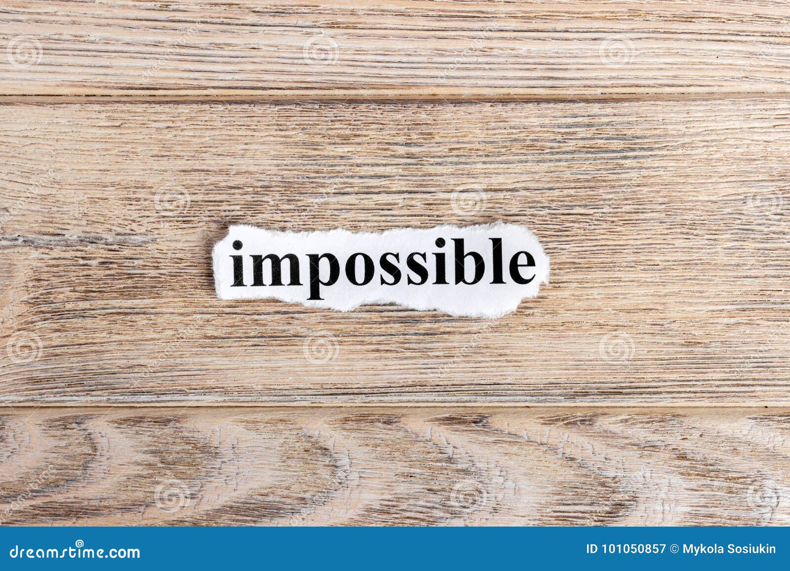 Impossible Text on Paper. Word Impossible on Torn Paper Stock Image ...