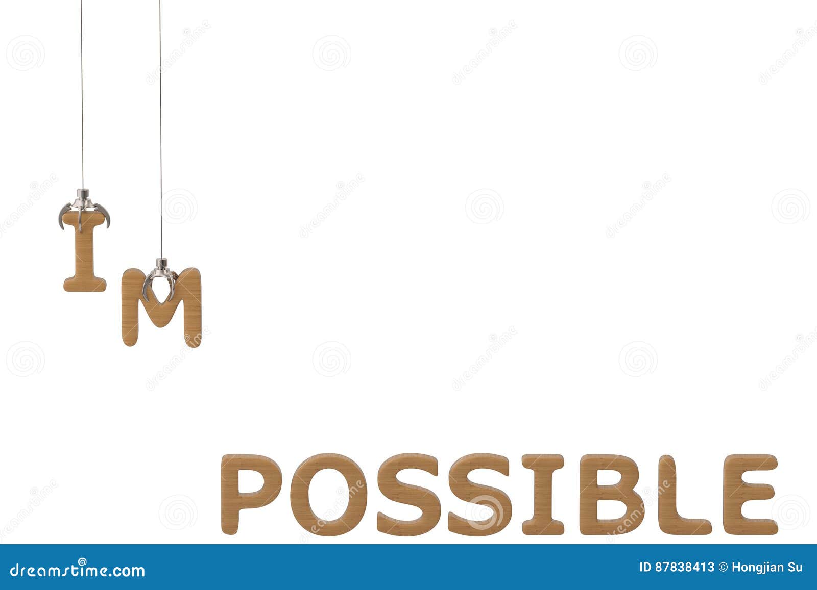 Impossible To Possible.3D Illustration. Stock Illustration ...