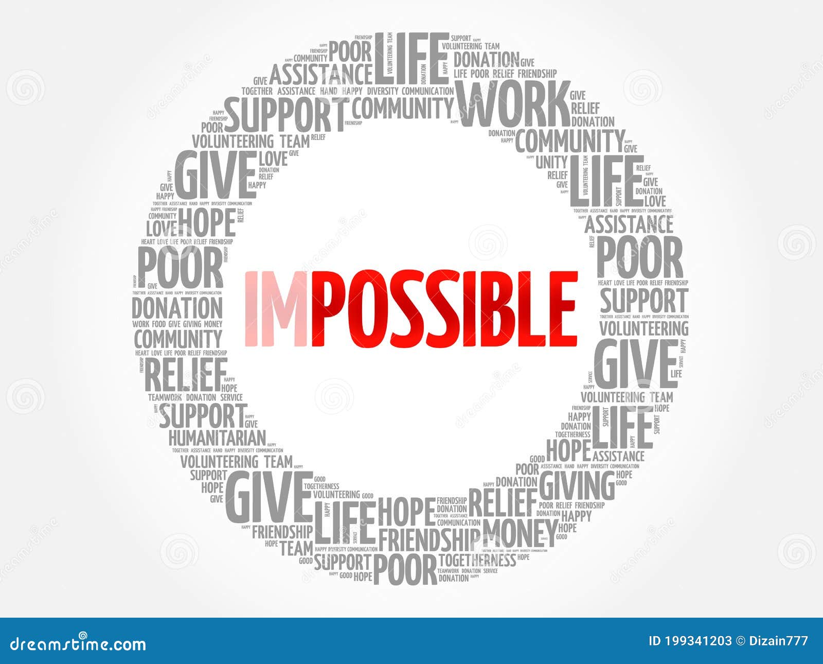 Impossible To Possible Word Cloud Stock Illustration - Illustration of ...