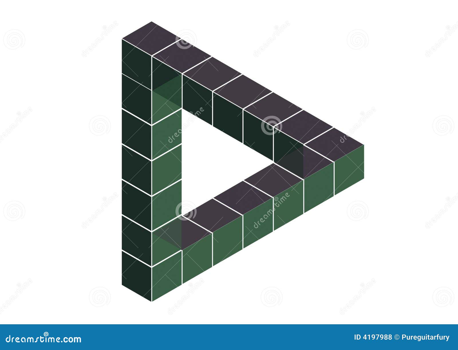Impossible Triangle stock illustration. Illustration of abstract - 4197988