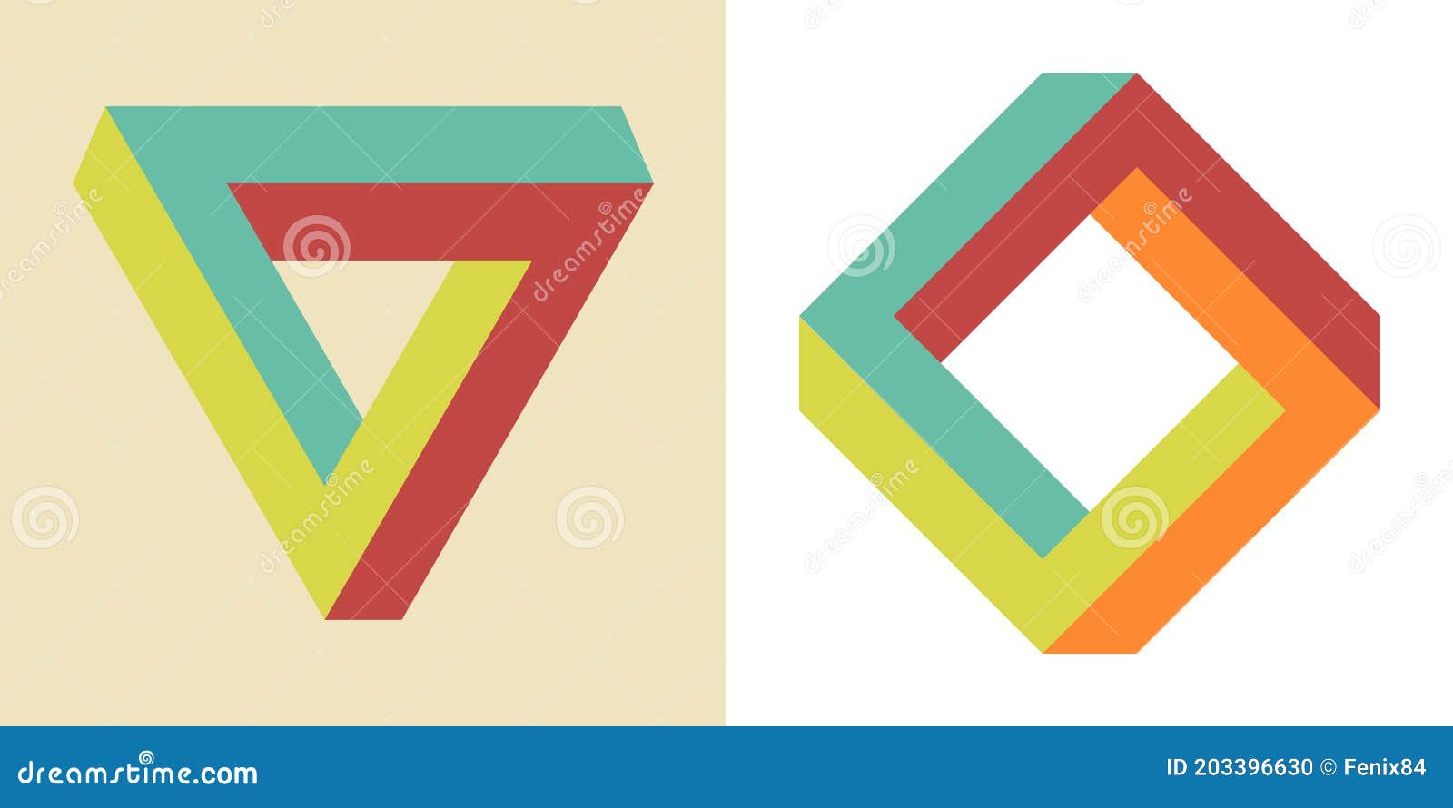 Impossible Triangle. Abstract Isometric Optical Illusion. Vector Design ...