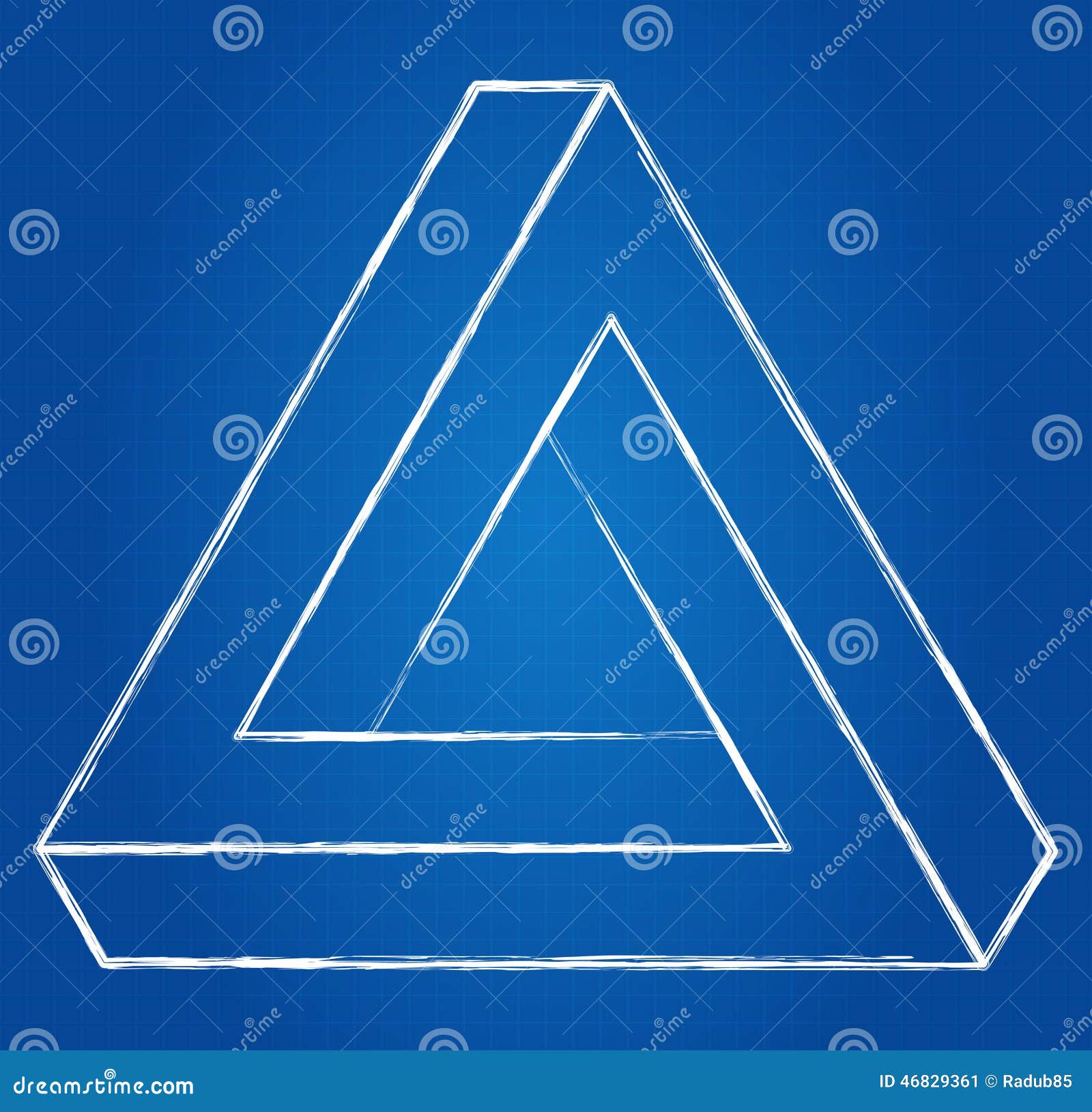 Impossible Triangle Optical Illusion Stock Vector - Illustration of ... Impossible Triangle Optical Illusion Stock Vector - Illustration of ...