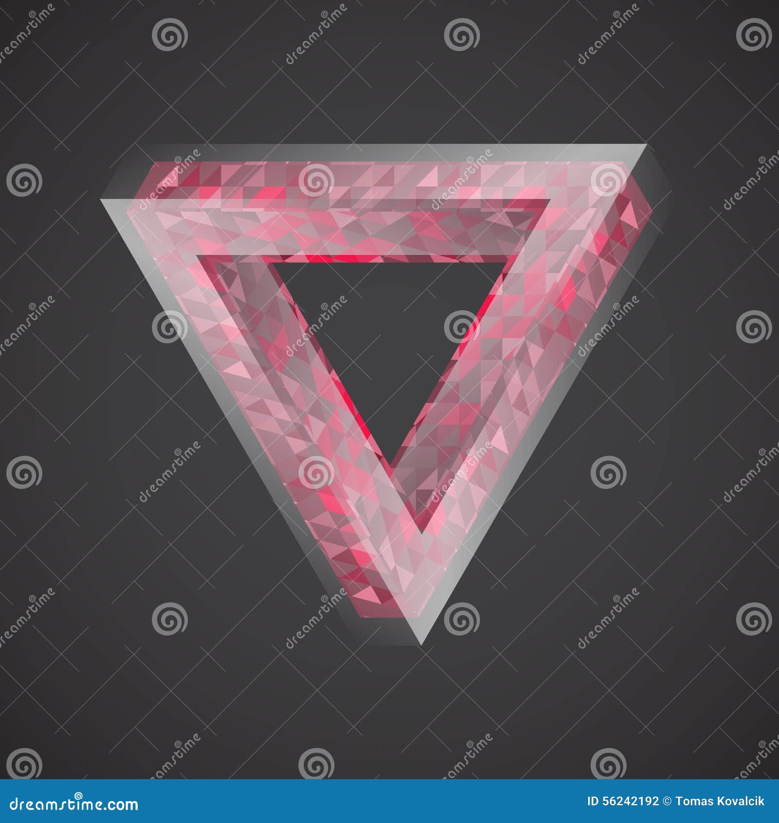 Impossible triangle stock vector. Illustration of impossible - 56242192